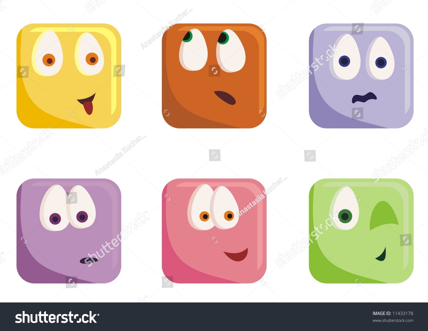 Cartoon Icons: เวกเตอร์สต็อก (ปลอดค่าลิขสิทธิ์) 11433178 | Shutterstock