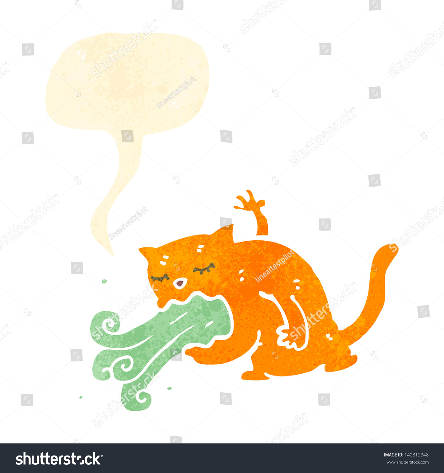 Cartoon Ill Cat Stock Vector (Royalty Free) 140812348 | Shutterstock