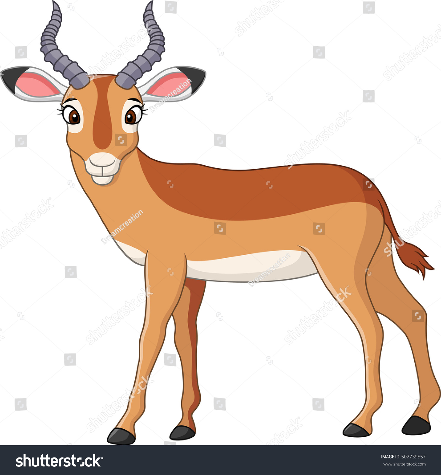 Cartoon Impala Stock Vector (Royalty Free) 502739557 - Shutterstock