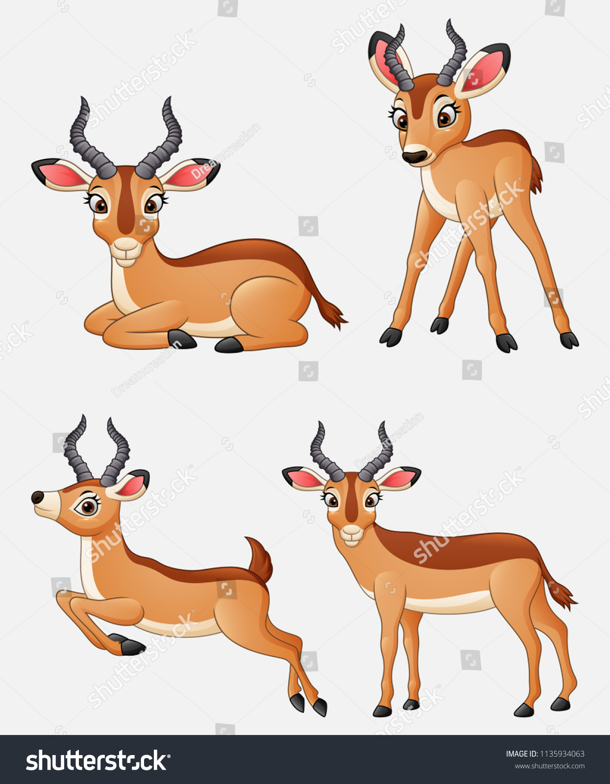 Conjunto de colección de dibujos animados: vector de stock (libre de ...
