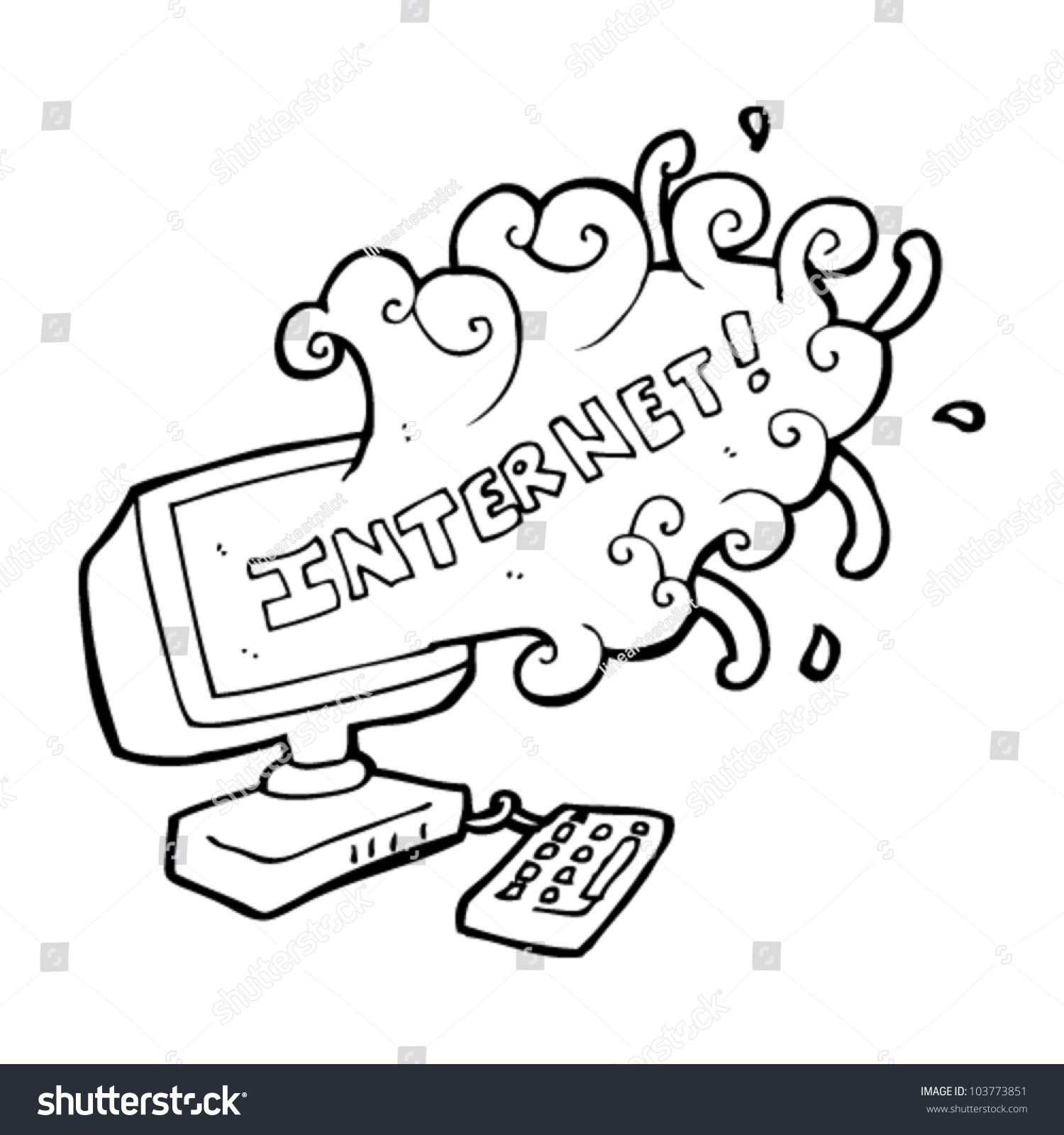 Cartoon Internet Stock Vector Illustration 103773851 : Shutterstock