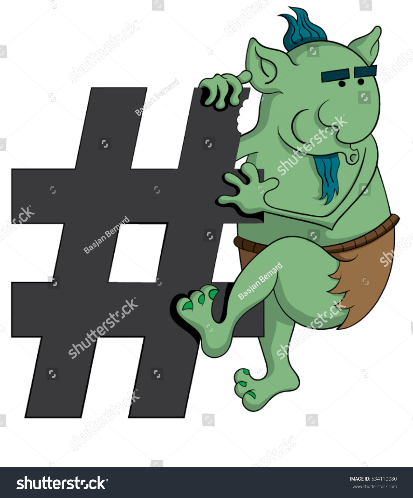 Cartoon Internet Troll Stock Vector 534110080 - Shutterstock