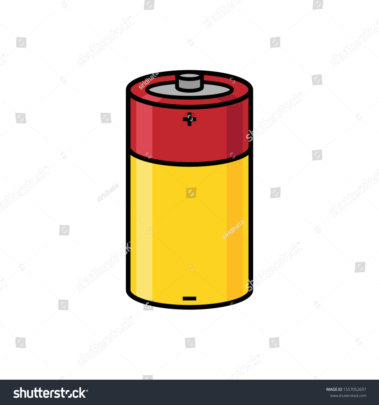 Cartoon Isolated Battery Vector Illustration: เวกเตอร์สต็อก (ปลอดค่า ...