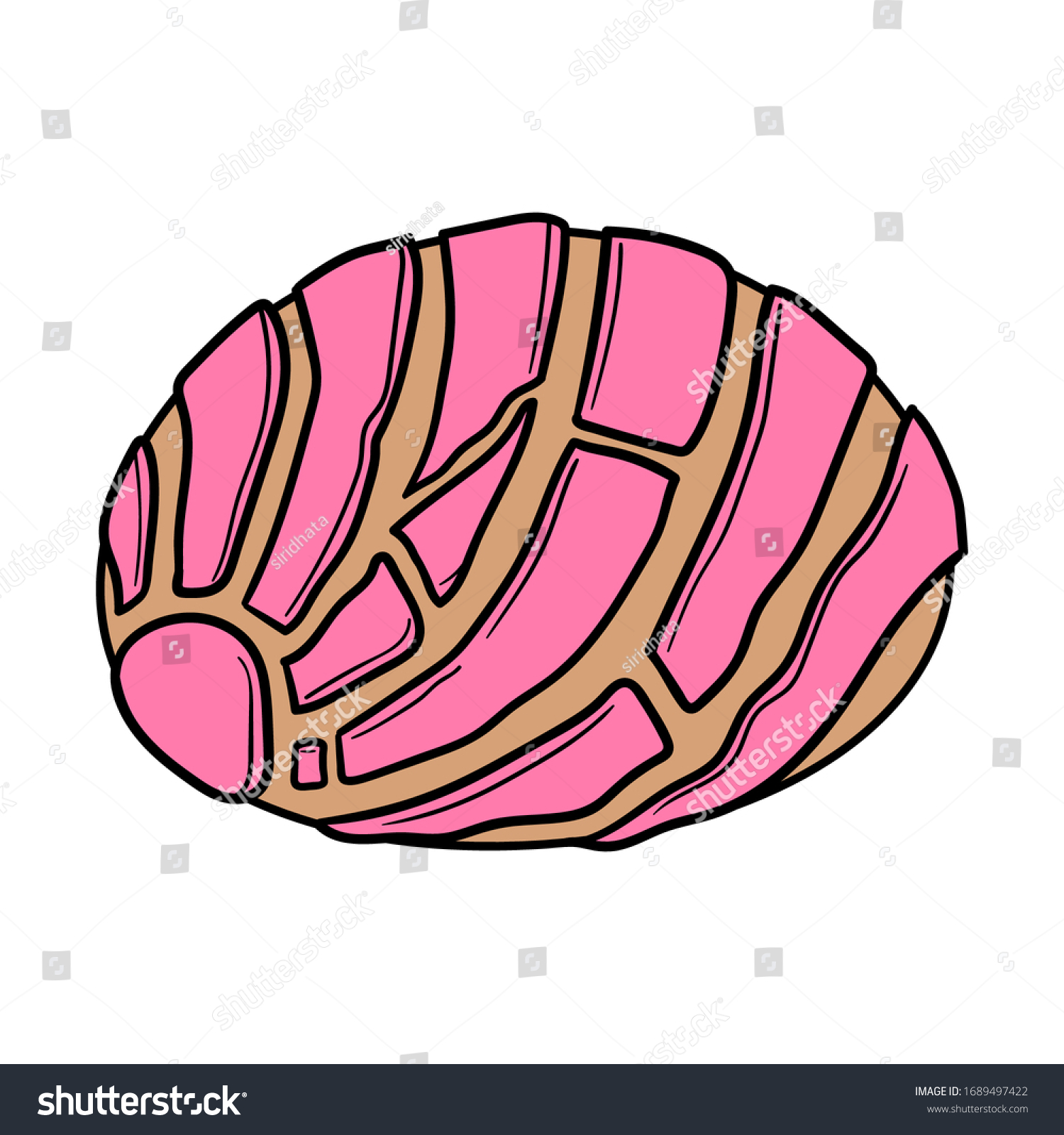 Cartoon Isolated Concha Vector Illustration: Vector có sẵn (miễn phí ...