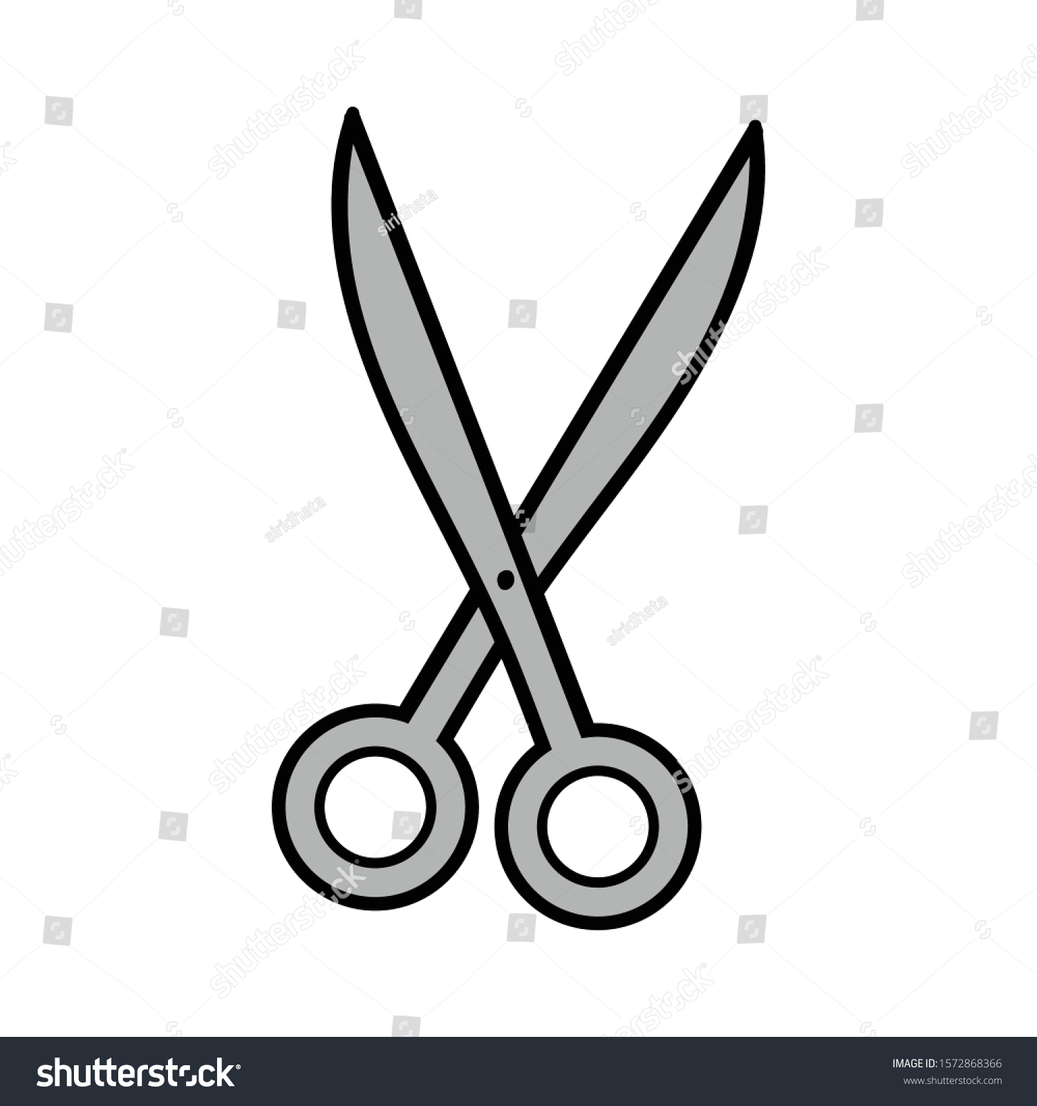 Cartoon Isolated Scissors Vector Illustration Stock Vector (Royalty ...