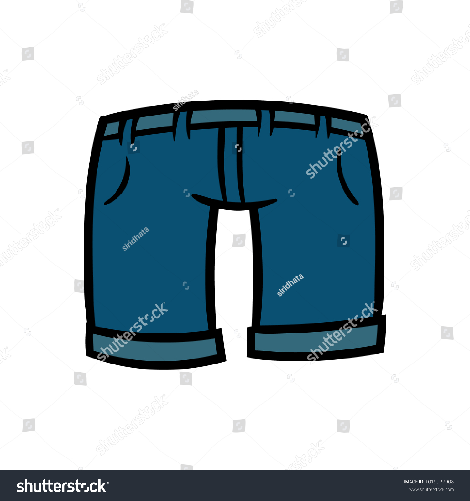 Cartoon Jeans Pants Vector Illustration Stock Vector (Royalty Free ...