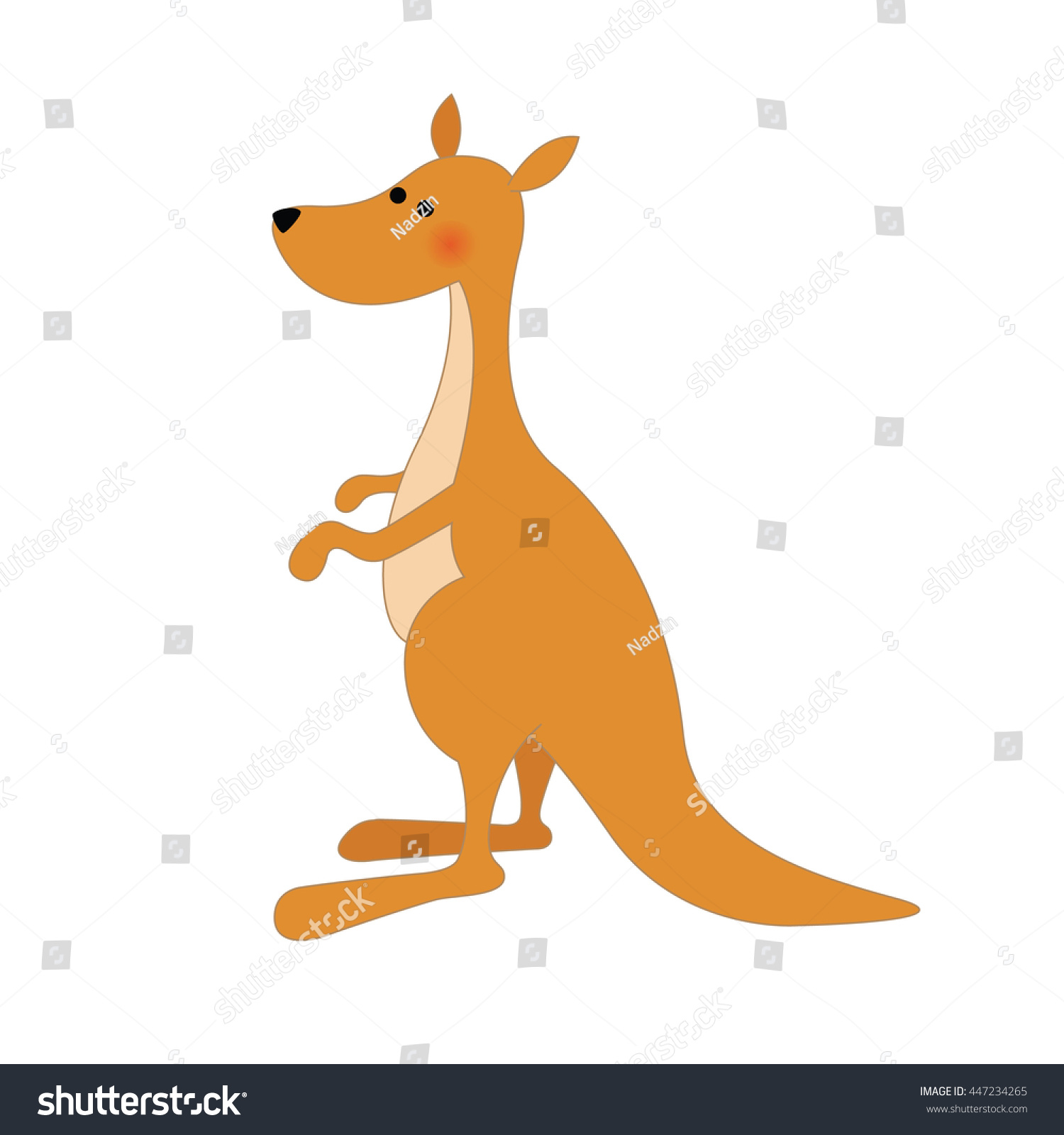 Cartoon Kangaroo Stock Vector (Royalty Free) 447234265 | Shutterstock