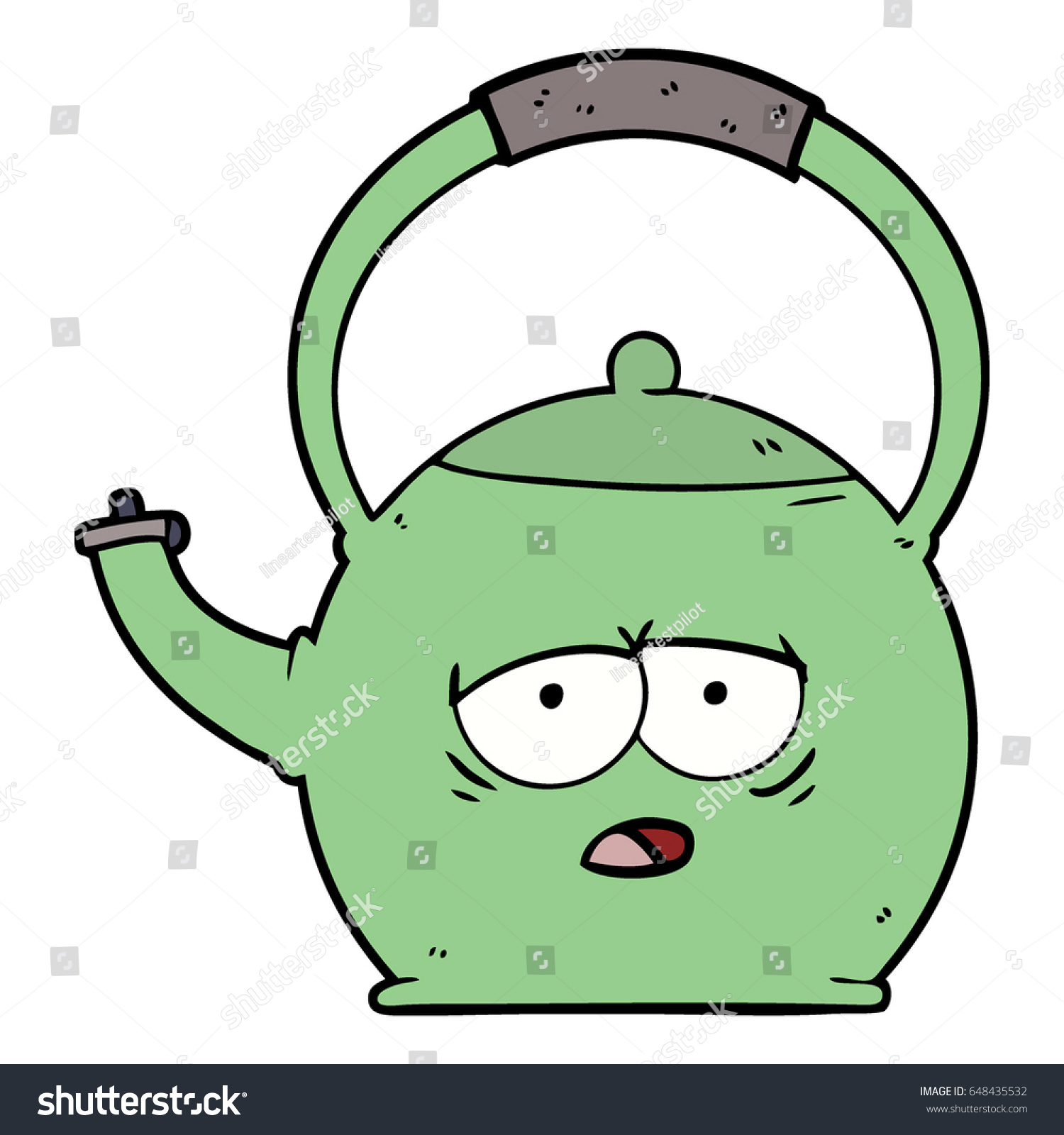 Cartoon Kettle Stock Vector (Royalty Free) 648435532 | Shutterstock