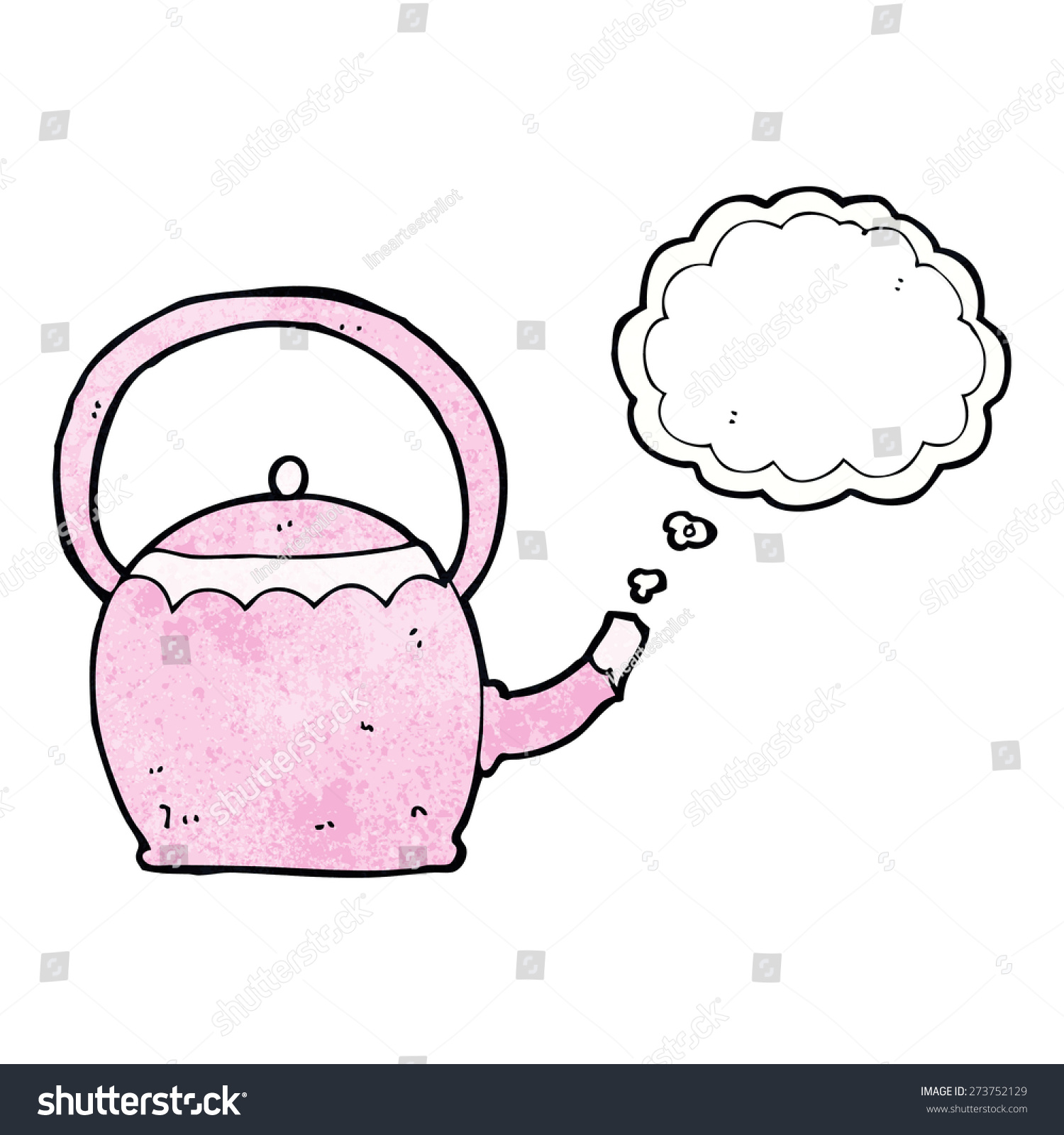 Cartoon Kettle Boiling Water Stock Vector 273752129 - Shutterstock