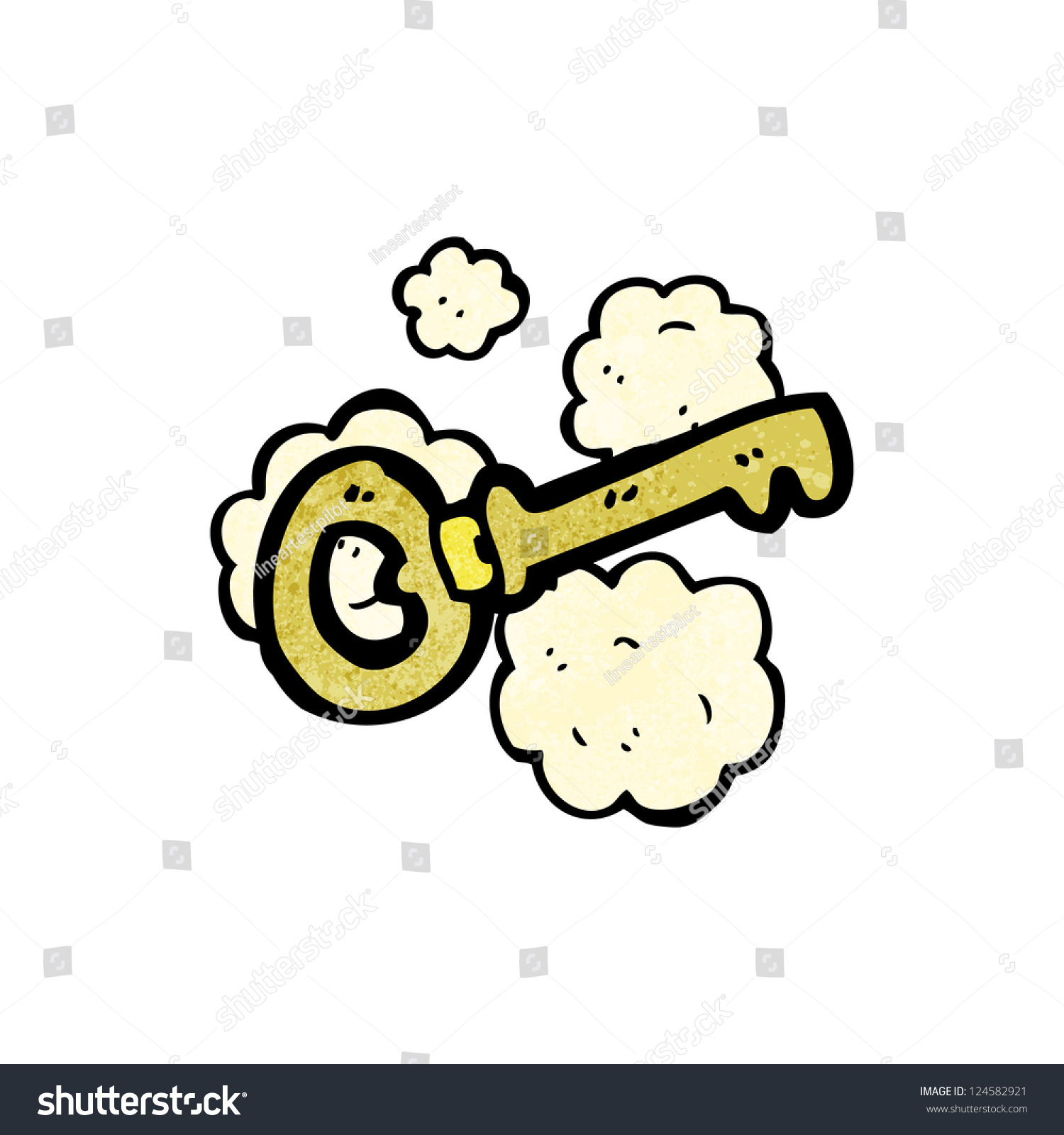 Cartoon Key Stock Vector (Royalty Free) 124582921 | Shutterstock