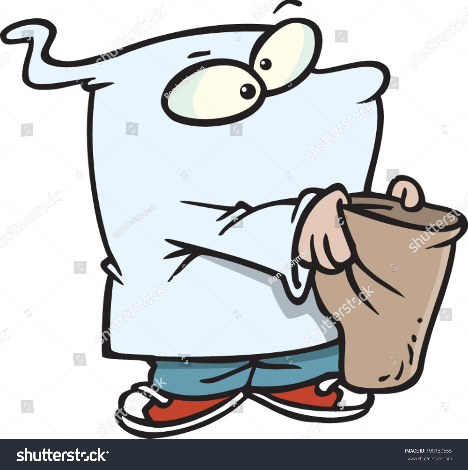 Cartoon Kid Dressed Ghost 스톡 벡터(로열티 프리) 190180655 | Shutterstock