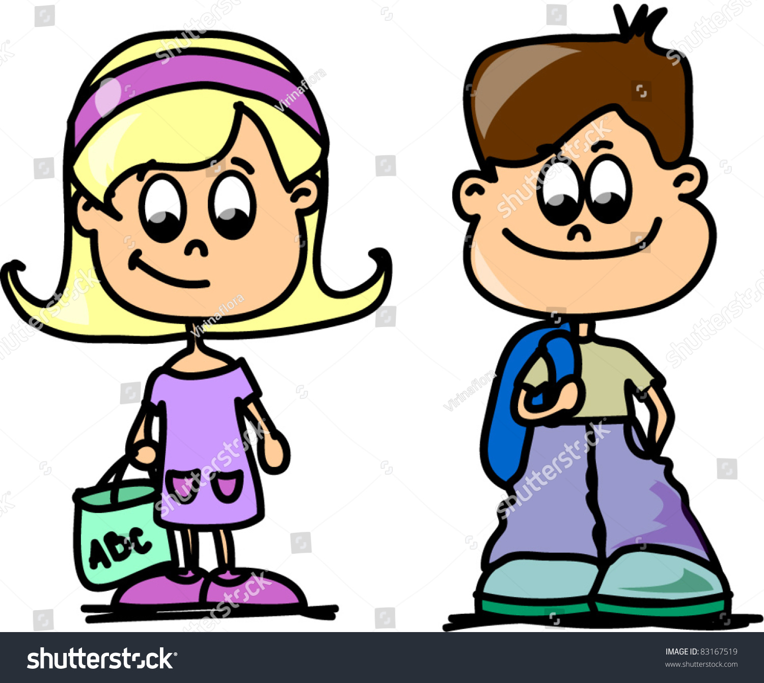 Cartoon Kids Stock Vector (Royalty Free) 83167519