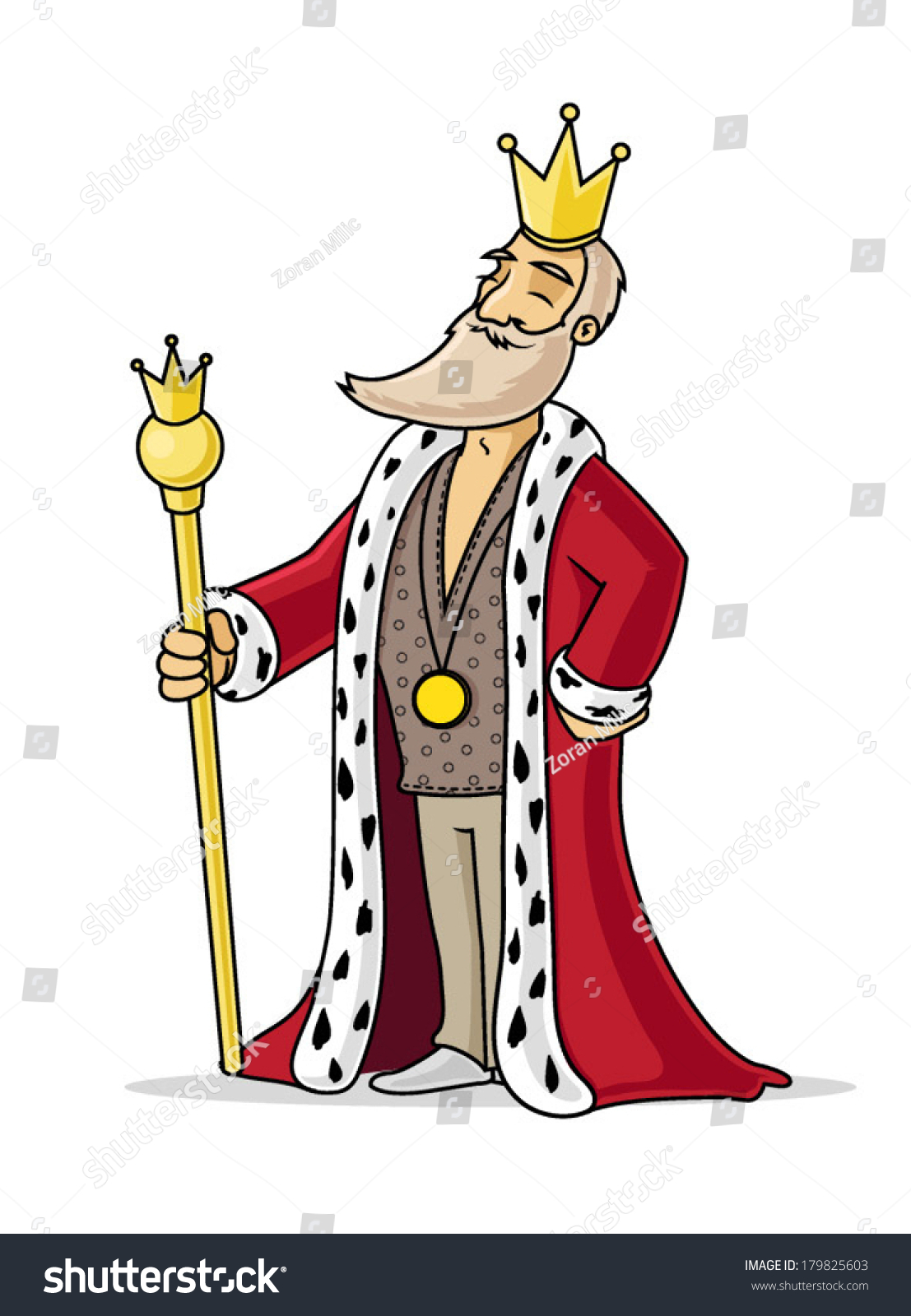 Cartoon King Stock Vector (Royalty Free) 179825603
