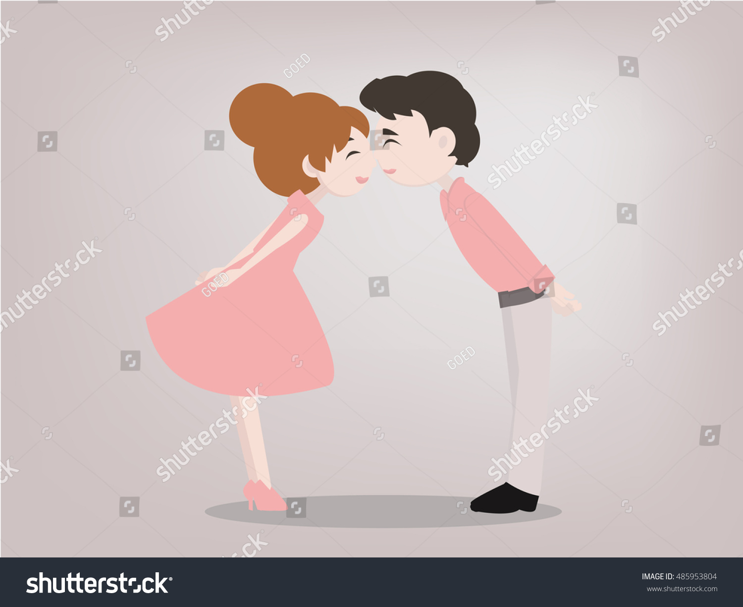 Cartoon Kiss Vector: เวกเตอร์สต็อก (ปลอดค่าลิขสิทธิ์) 485953804 ...