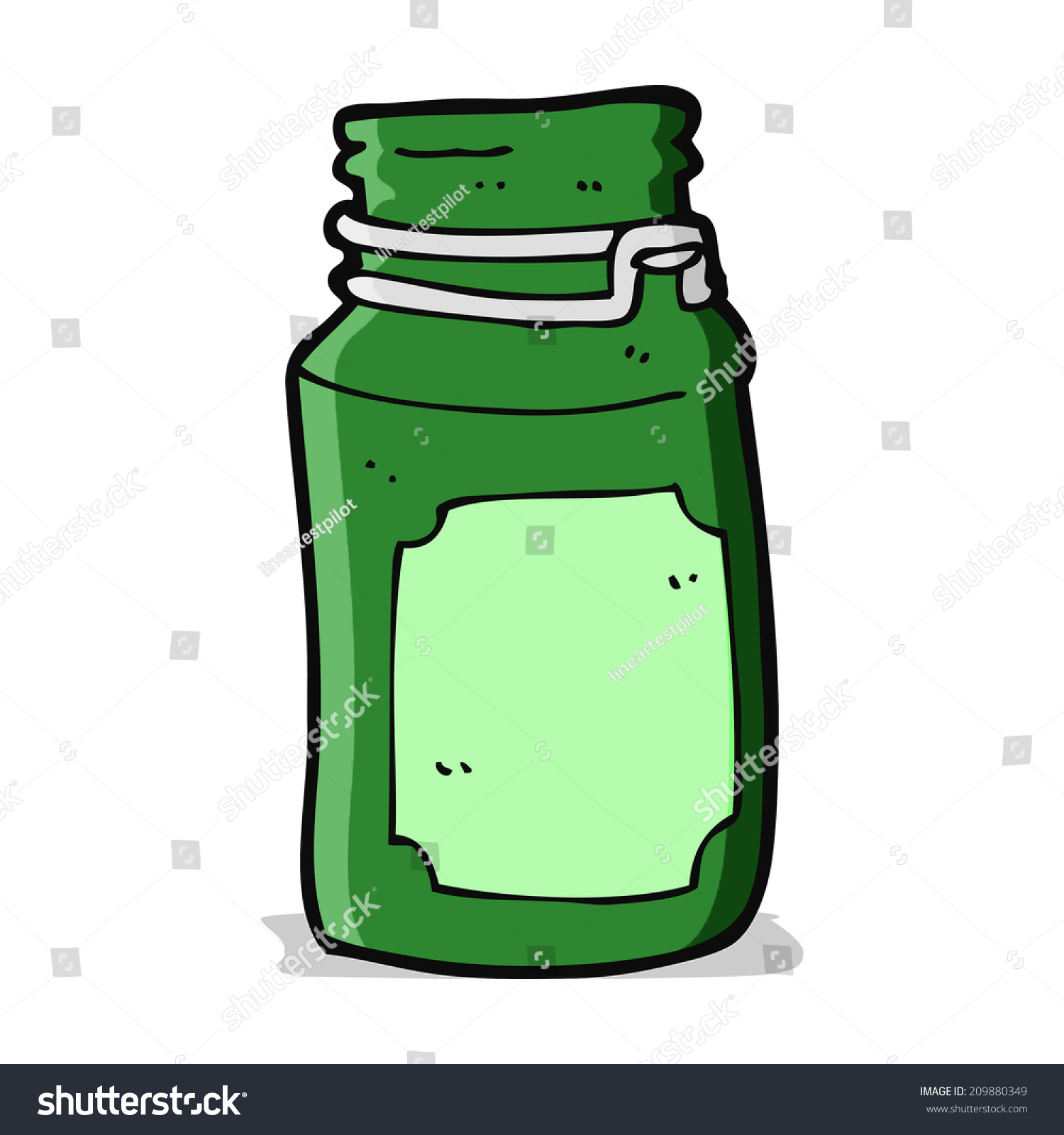 Cartoon Kitchen Jar Stock Vector (Royalty Free) 209880349