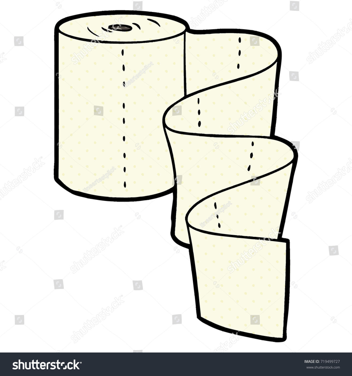 Cartoon Kitchen Roll Stock Vector (Royalty Free) 719499727 | Shutterstock