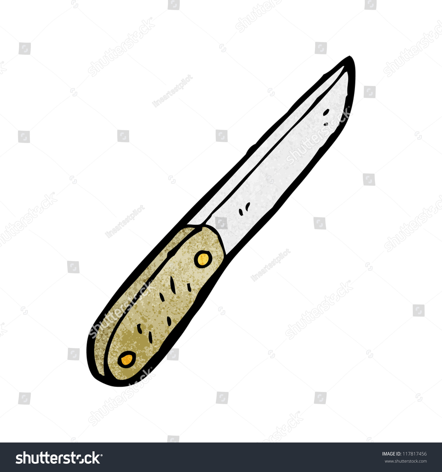 cuchillo de caricatura: vector de stock (libre de regalías) 117817456 ...