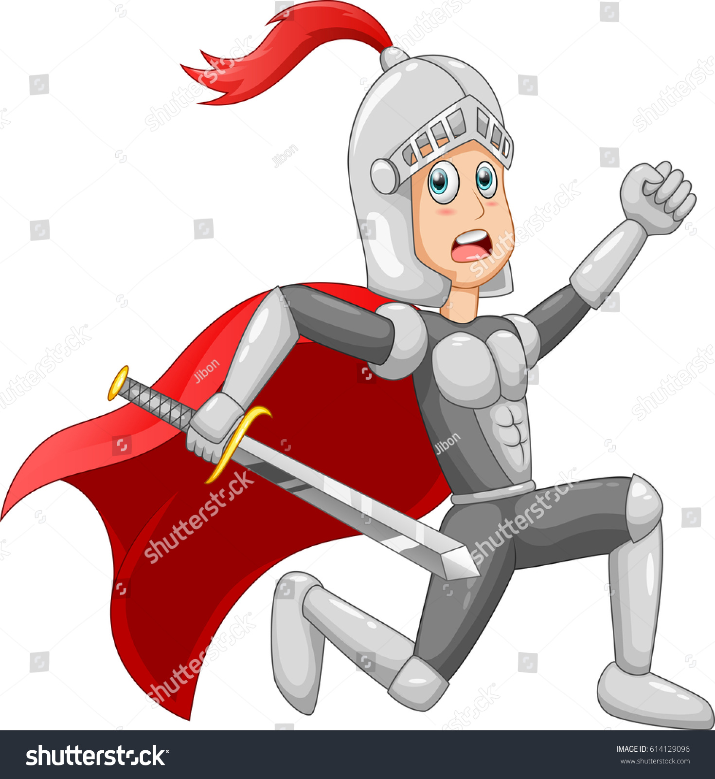 Cartoon Knight Boy Vector Illustration: เวกเตอร์สต็อก (ปลอดค่าลิขสิทธิ์ ...