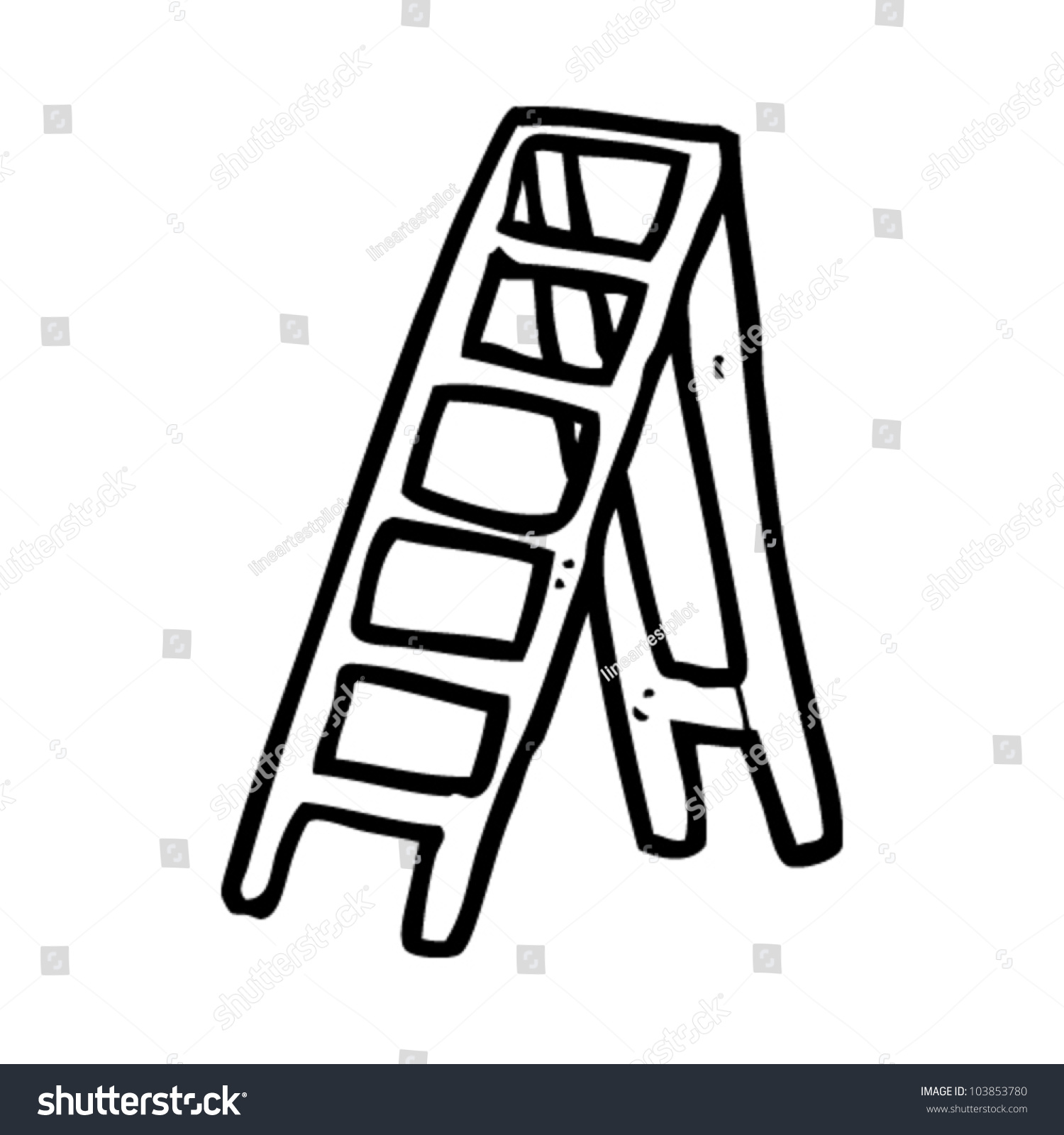 Cartoon Ladder Stock Vector (Royalty Free) 103853780