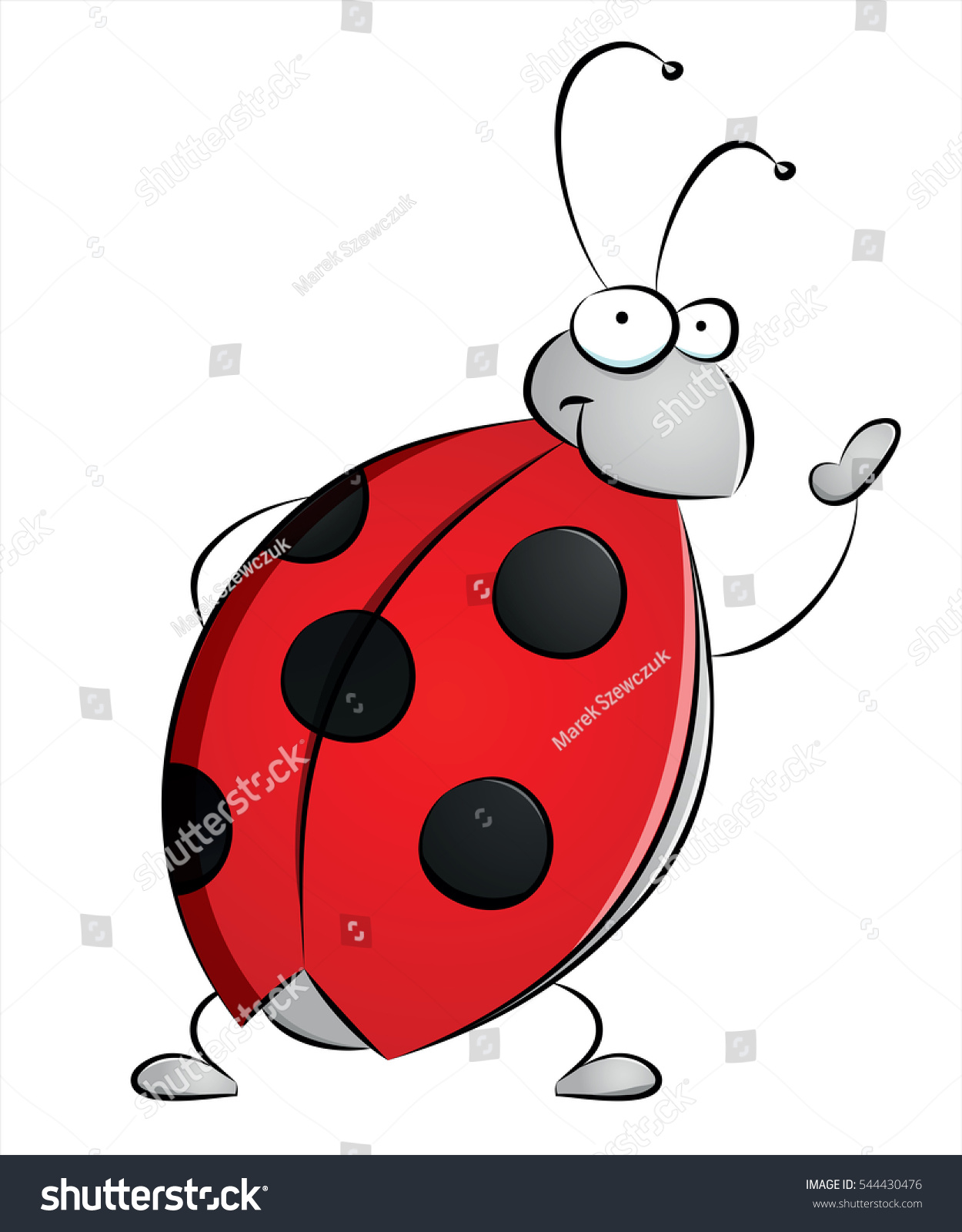 Cartoon Ladybird Smiling Stock Vector (Royalty Free) 544430476