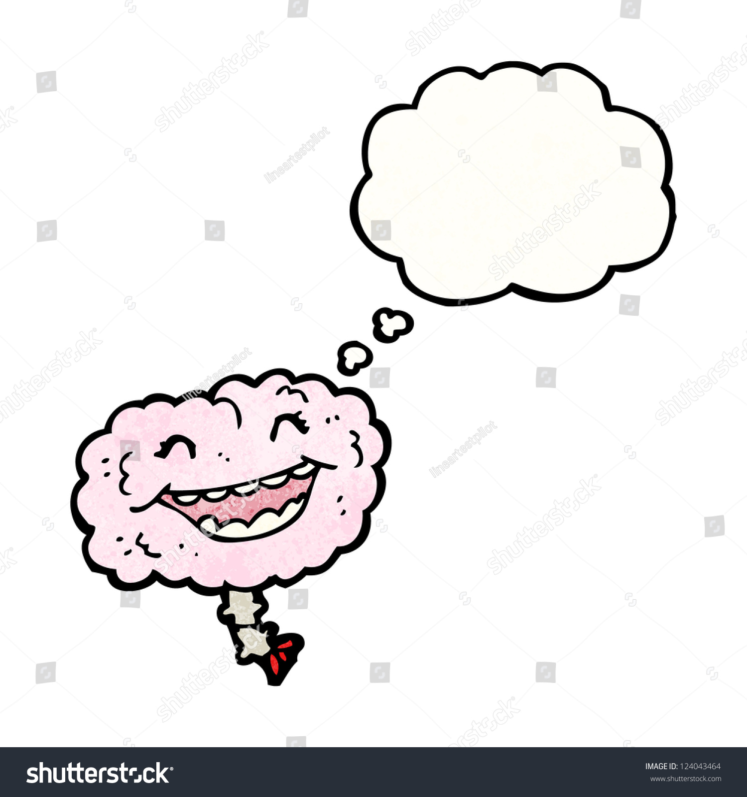 Cartoon Laughing Brain Stock Vector (Royalty Free) 124043464