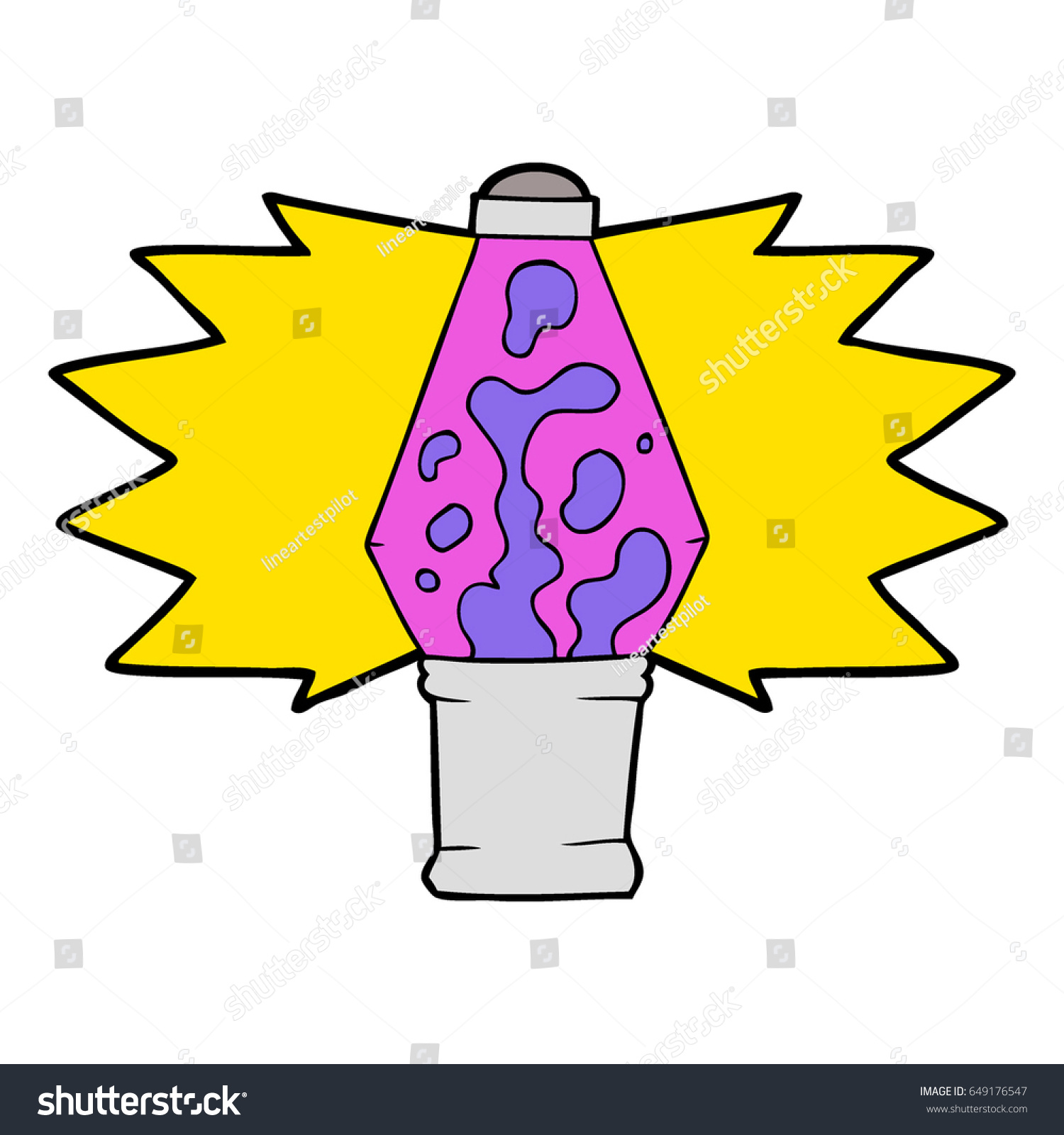 Cartoon Lava Lamp Stock Vector (Royalty Free) 649176547