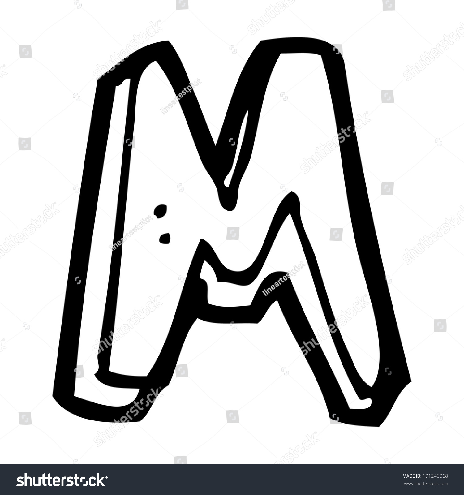 Cartoon Letter Stock Vector (Royalty Free) 171246068 | Shutterstock
