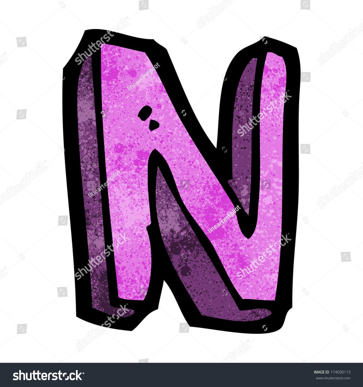 Cartoon Letter Stock Vector (Royalty Free) 174030113