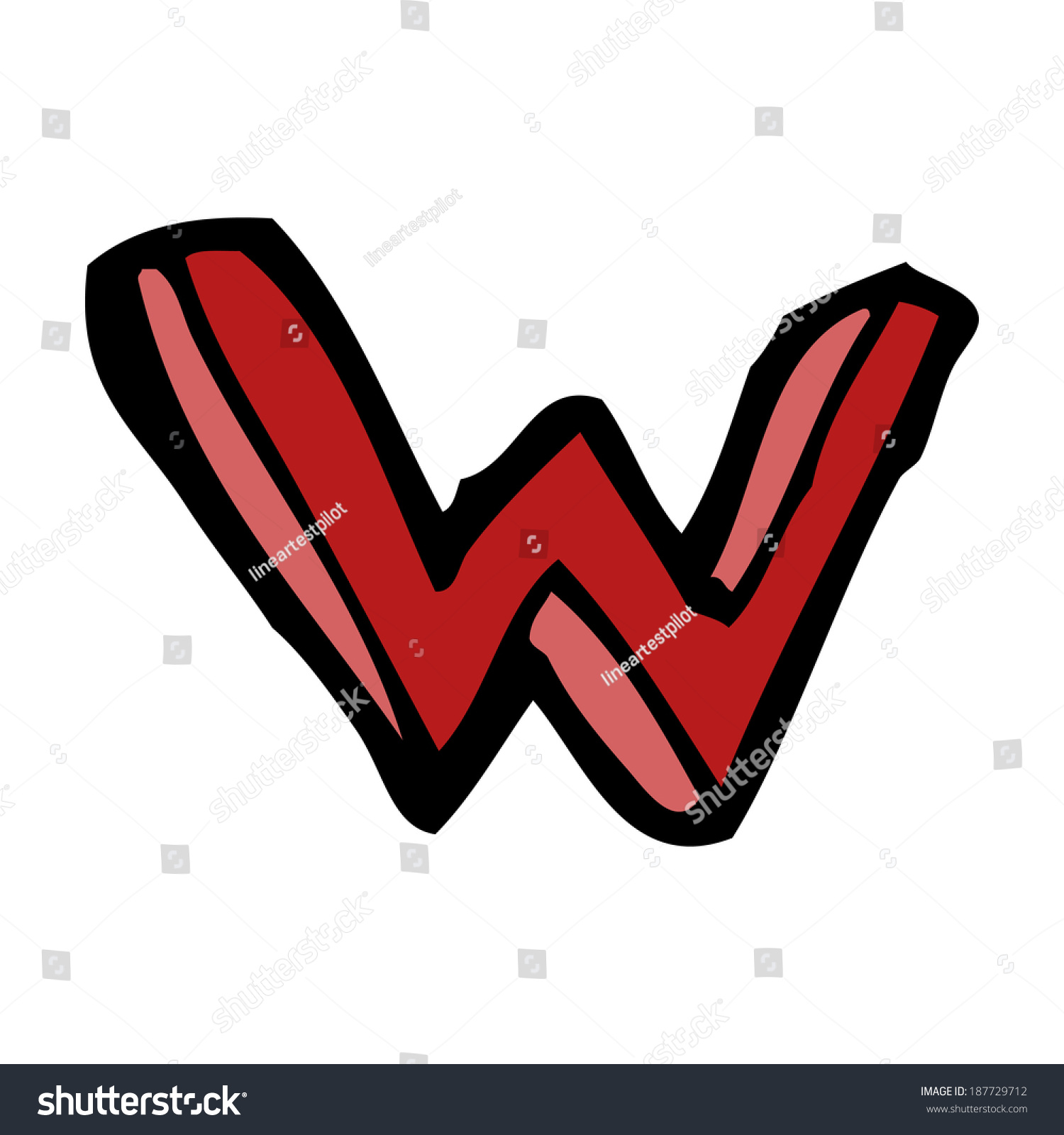 Cartoon Letter Stock Vector (Royalty Free) 187729712 | Shutterstock