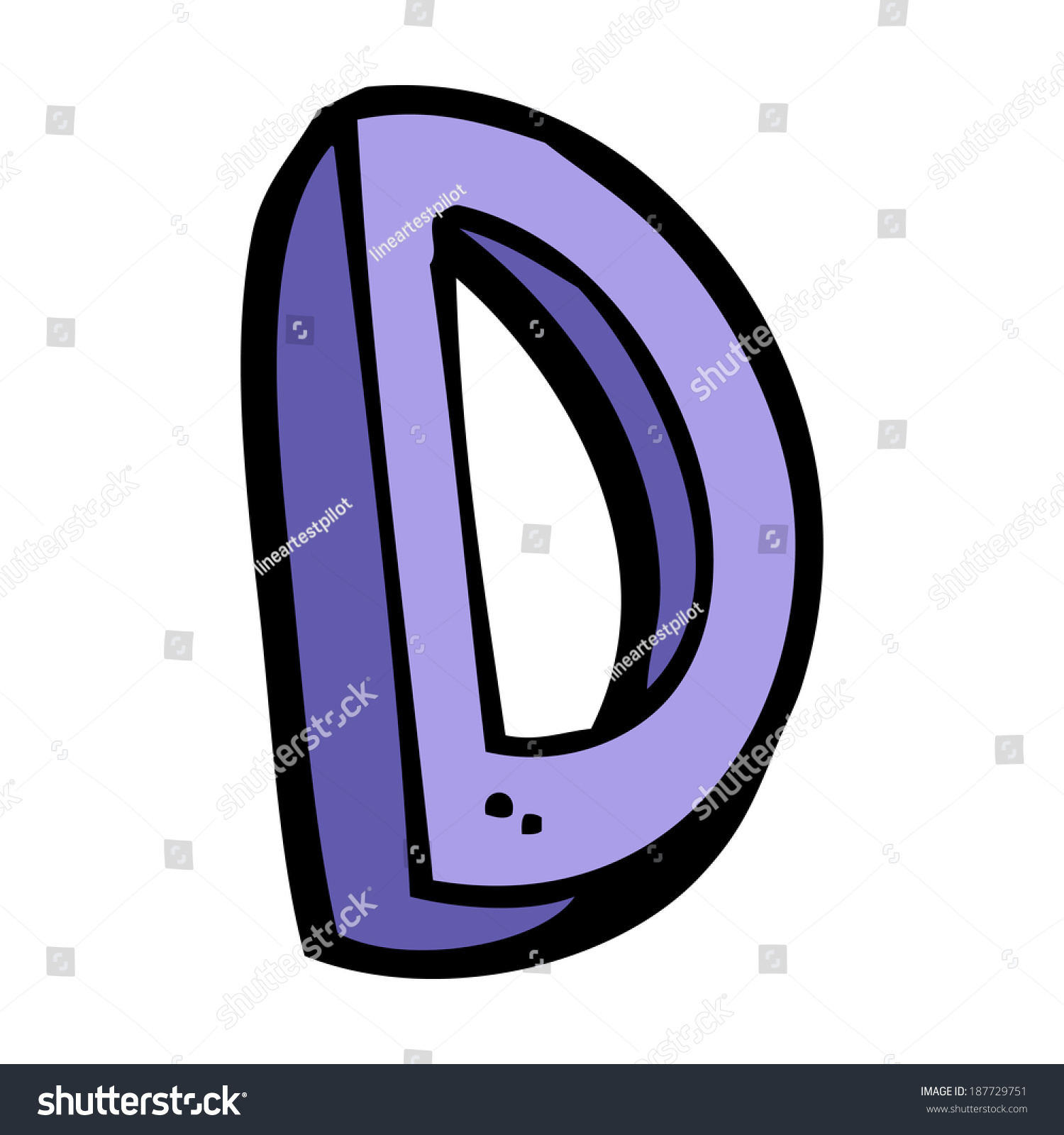 Cartoon Letter Stock Vector (Royalty Free) 187729751 | Shutterstock
