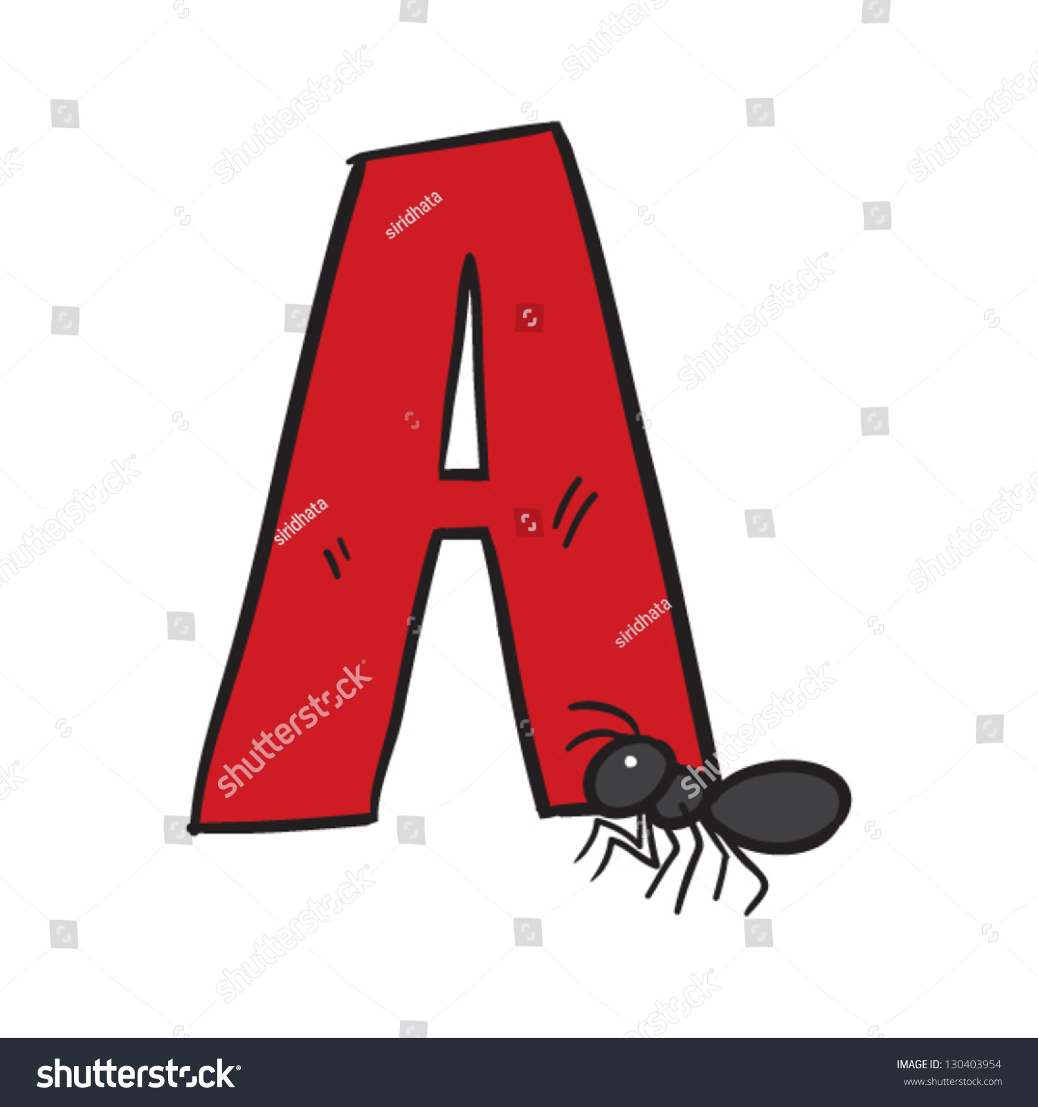 Cartoon Letter Stock Vector 130403954 - Shutterstock