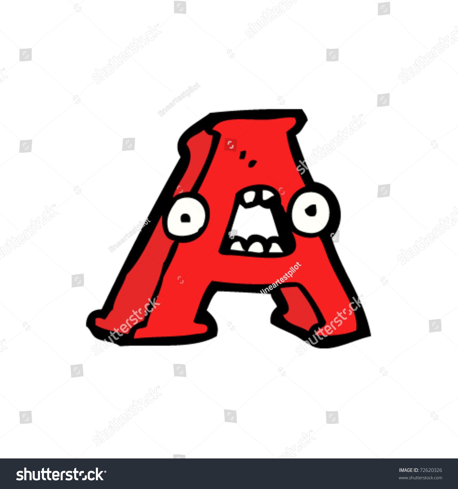 Cartoon Letter Stock Vector 72620326 - Shutterstock