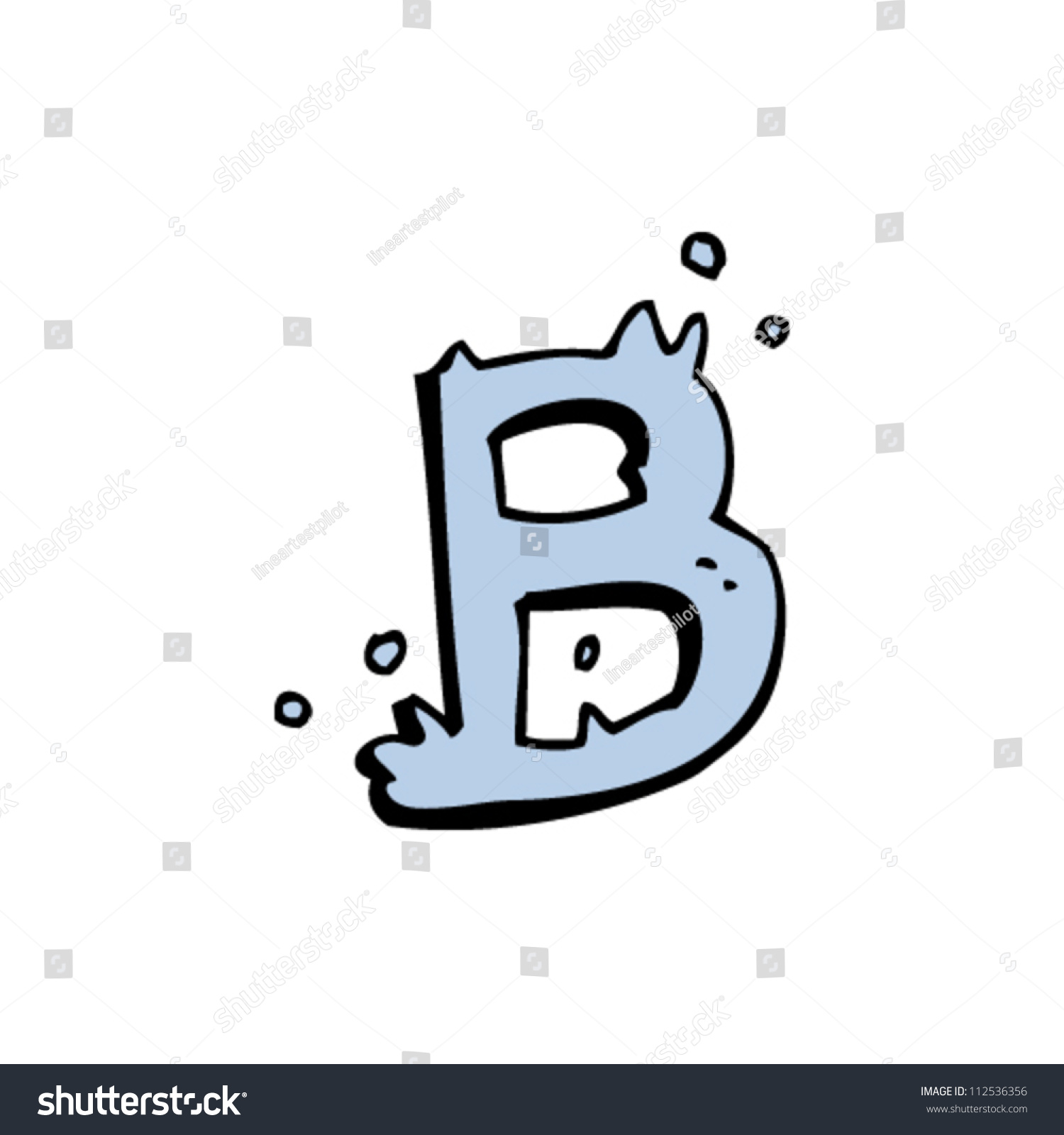 Cartoon Letter B Stock Vector (Royalty Free) 112536356