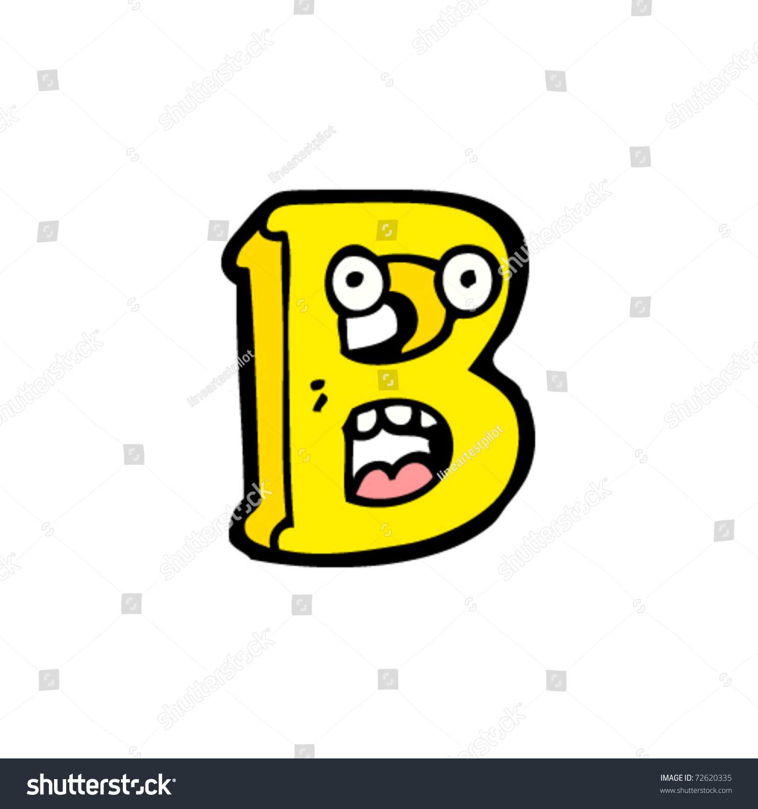 Cartoon Letter B Stock Vector Illustration 72620335 : Shutterstock