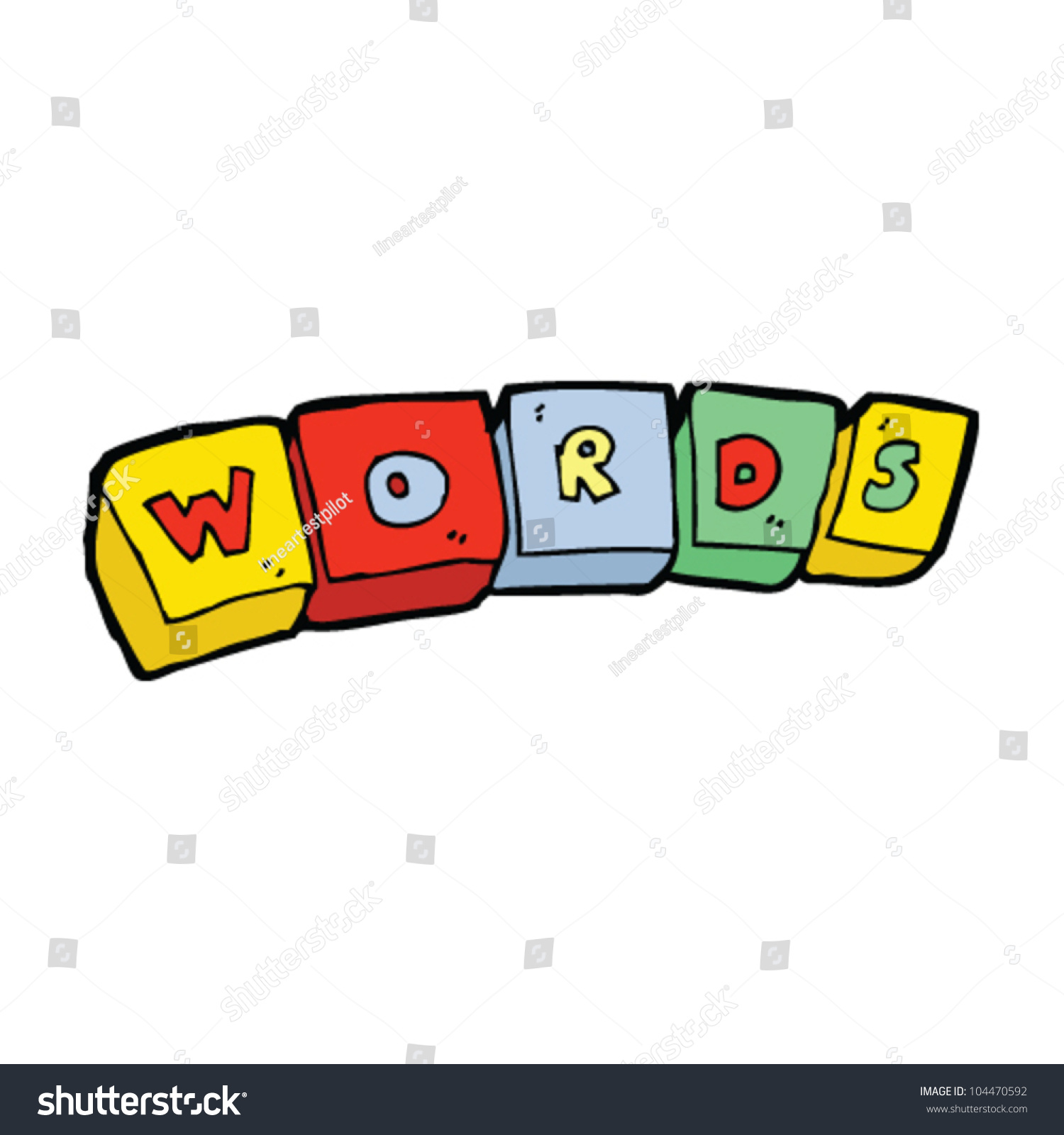 Cartoon Letter Blocks Stock Vector (Royalty Free) 104470592 | Shutterstock