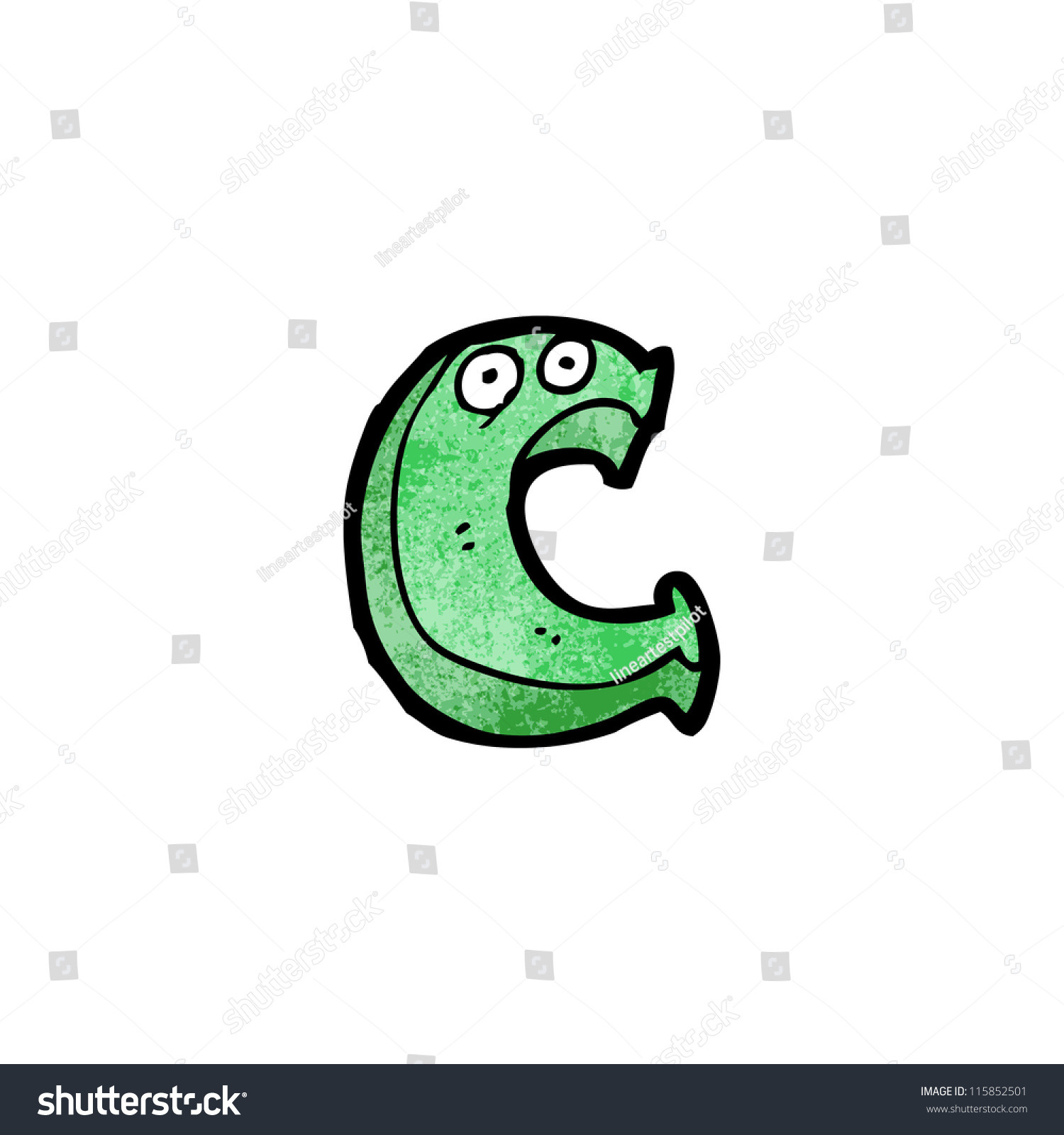 Cartoon Letter C Stock Vector (Royalty Free) 115852501 | Shutterstock