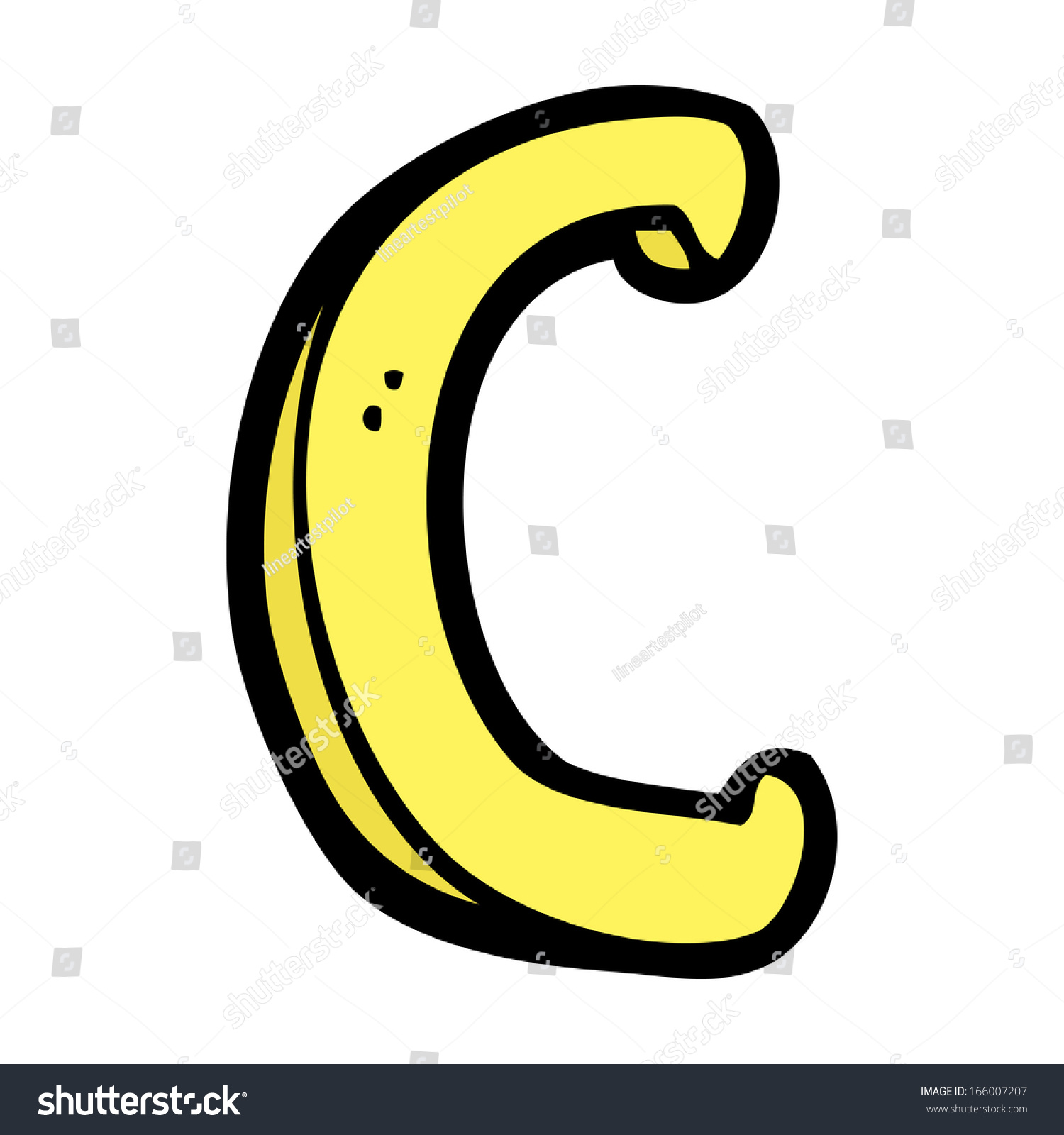 Cartoon Letter C Stock Vector (Royalty Free) 166007207 | Shutterstock