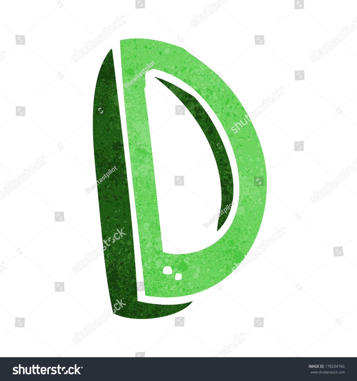 Cartoon Letter D Stock Vector (Royalty Free) 178204766 | Shutterstock