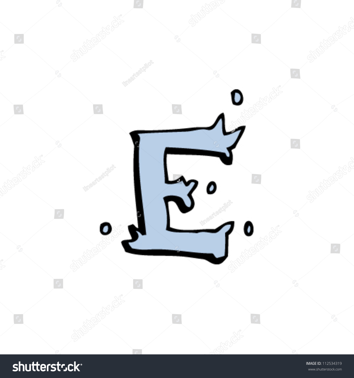 Cartoon Letter E Stock Vector (Royalty Free) 112534319