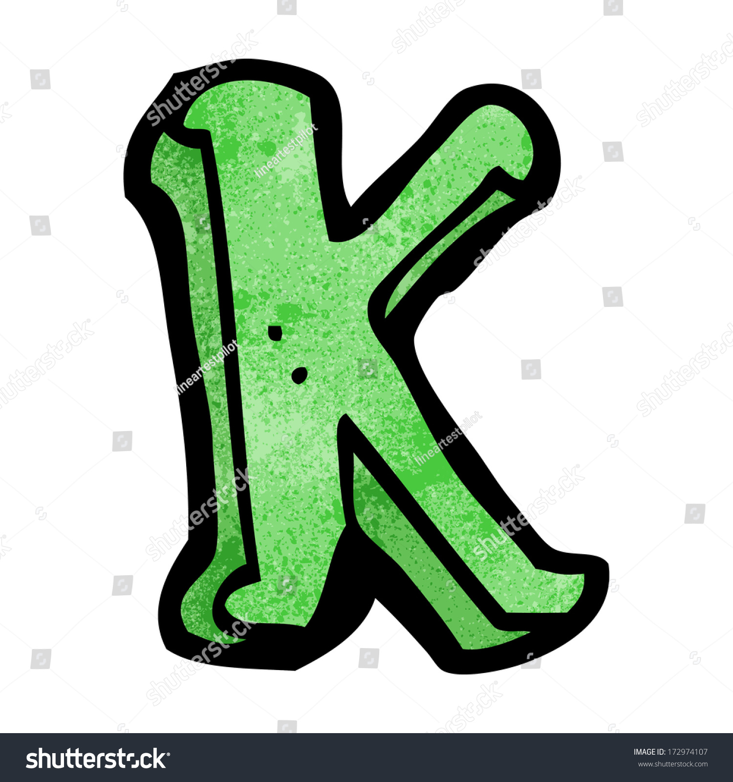 Cartoon Letter K Stock Vector (Royalty Free) 172974107 | Shutterstock