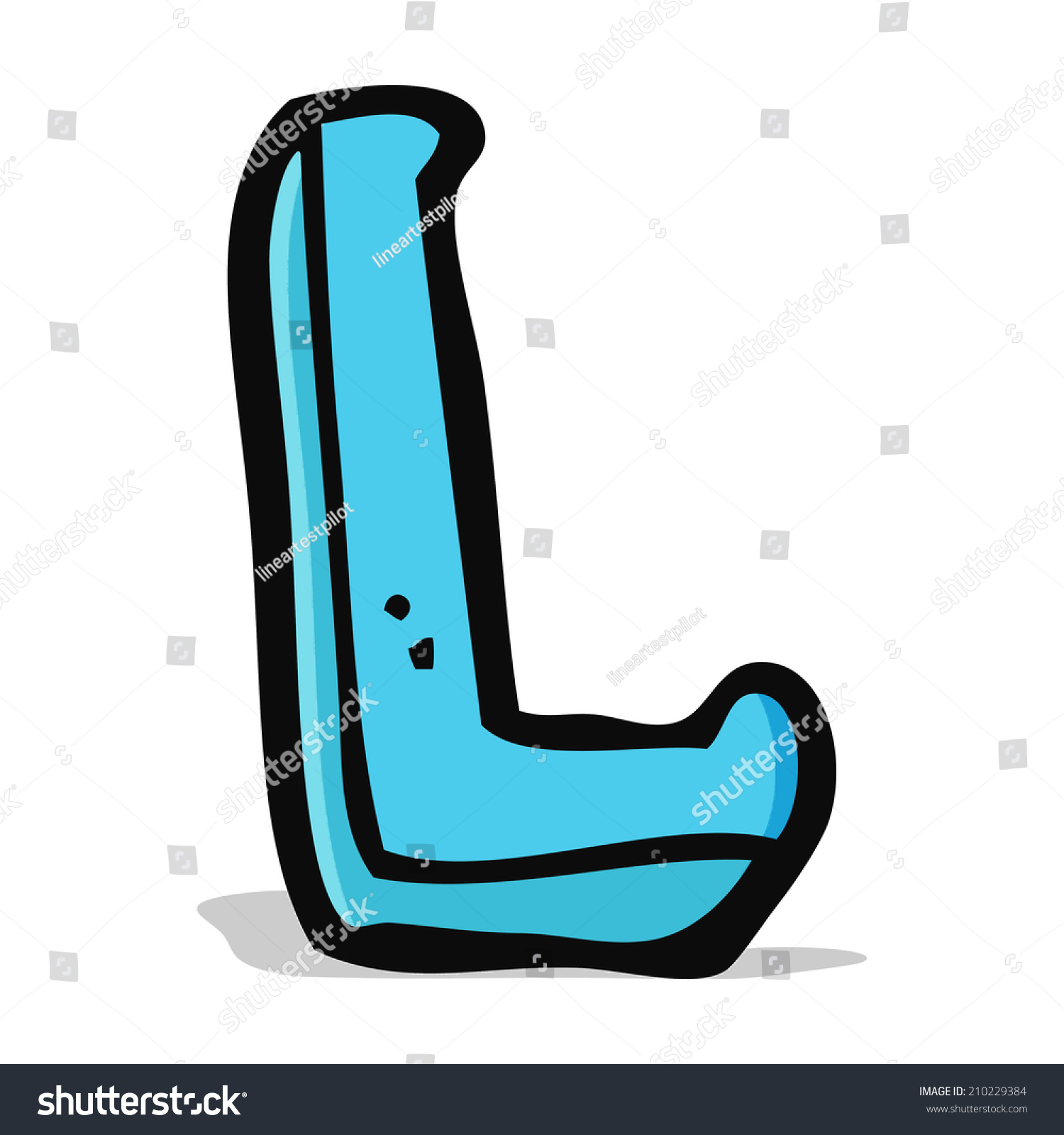 Cartoon Letter L Stock Vector (Royalty Free) 210229384 | Shutterstock