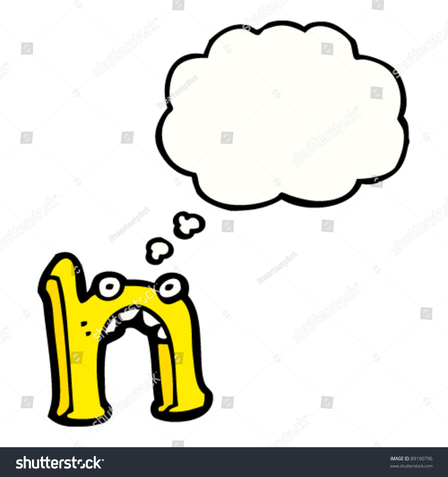 Cartoon Letter N Stock Vector (Royalty Free) 89190796 | Shutterstock