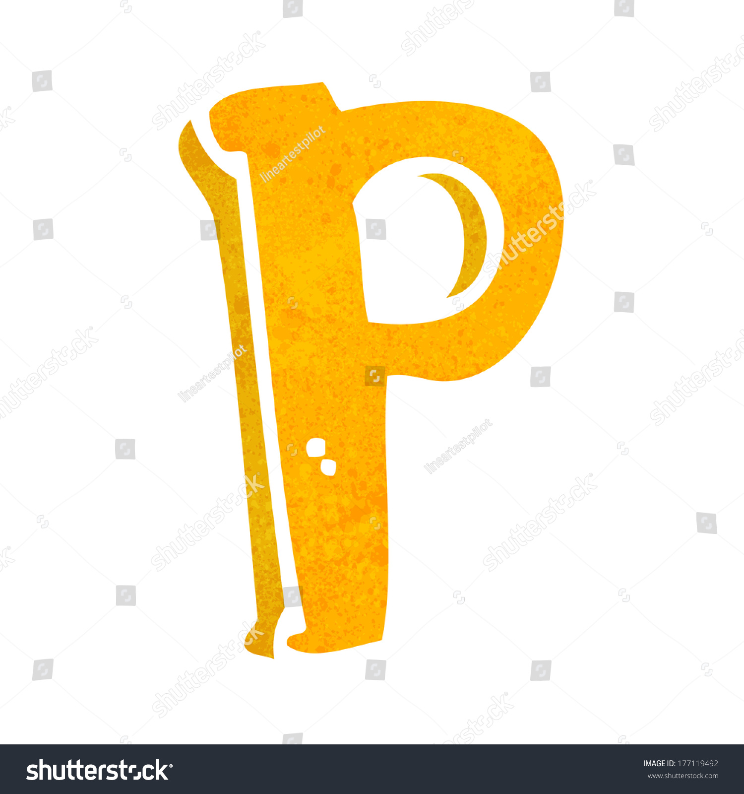 Cartoon Letter P Stock Vector (Royalty Free) 177119492 | Shutterstock
