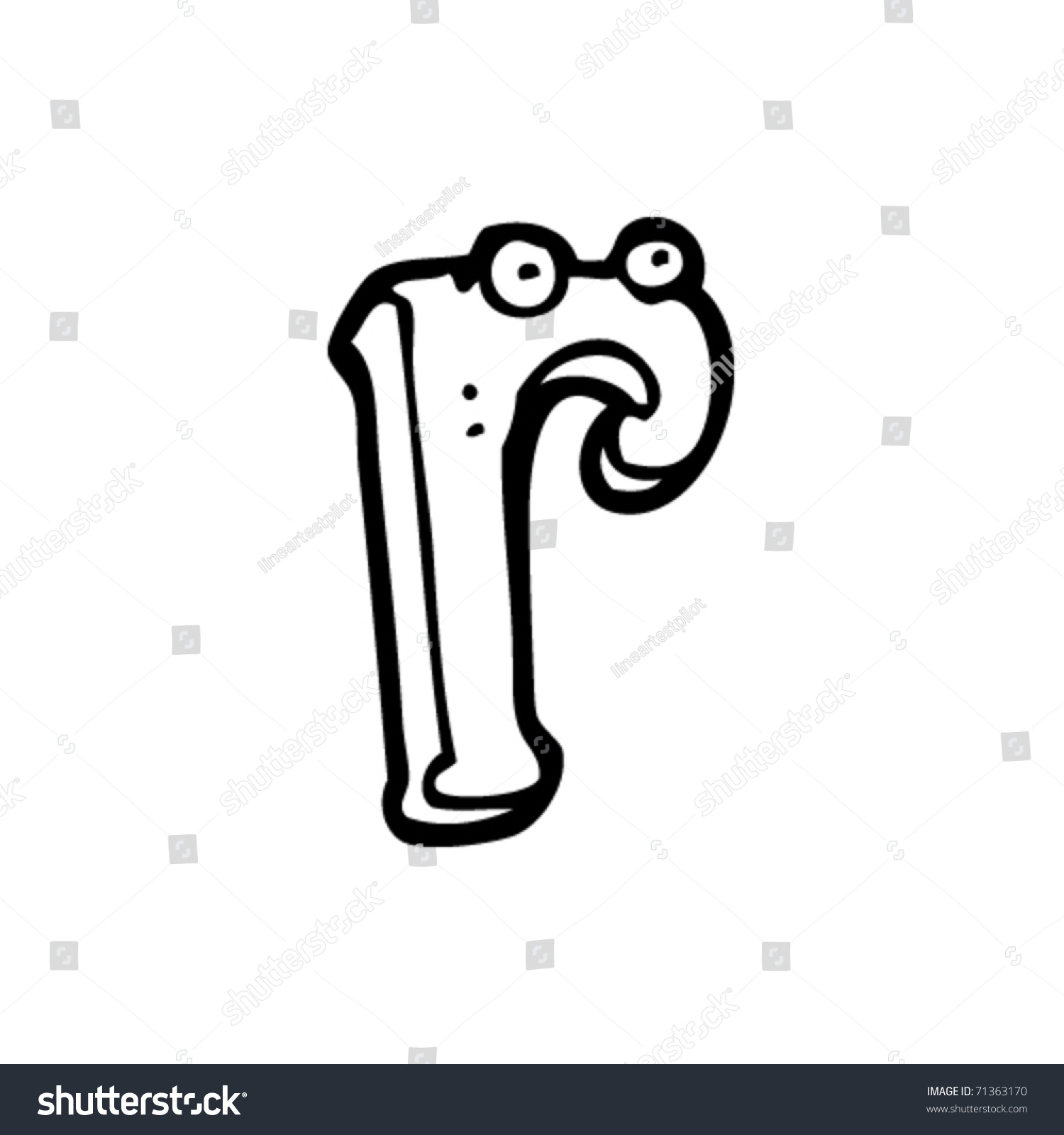 Cartoon Letter R Stock Vector (Royalty Free) 71363170