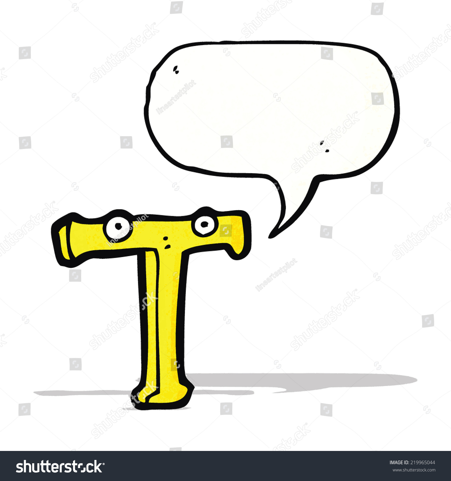 letra de caricatura t: vector de stock (libre de regalías) 219965044 ...