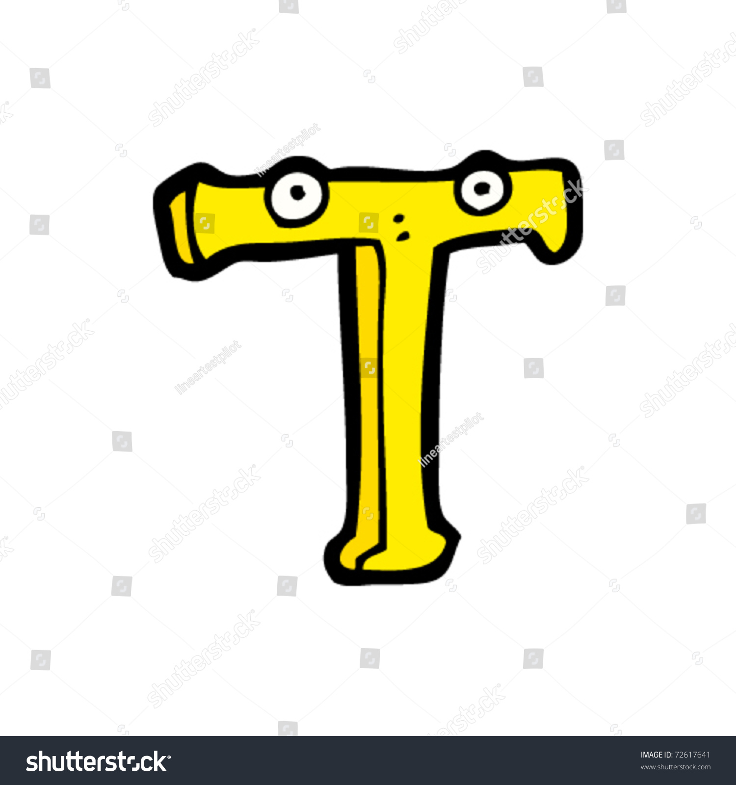Cartoon Letter T Stock Vector (Royalty Free) 72617641