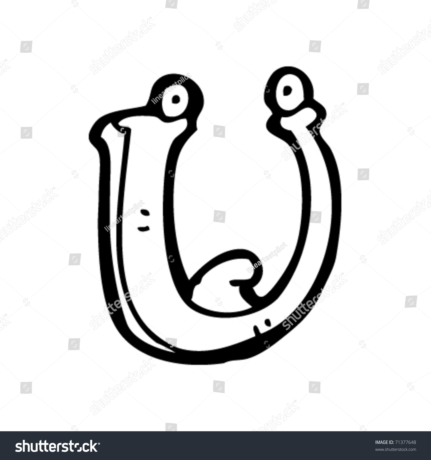 Cartoon Letter U Stock Vector (Royalty Free) 71377648 | Shutterstock