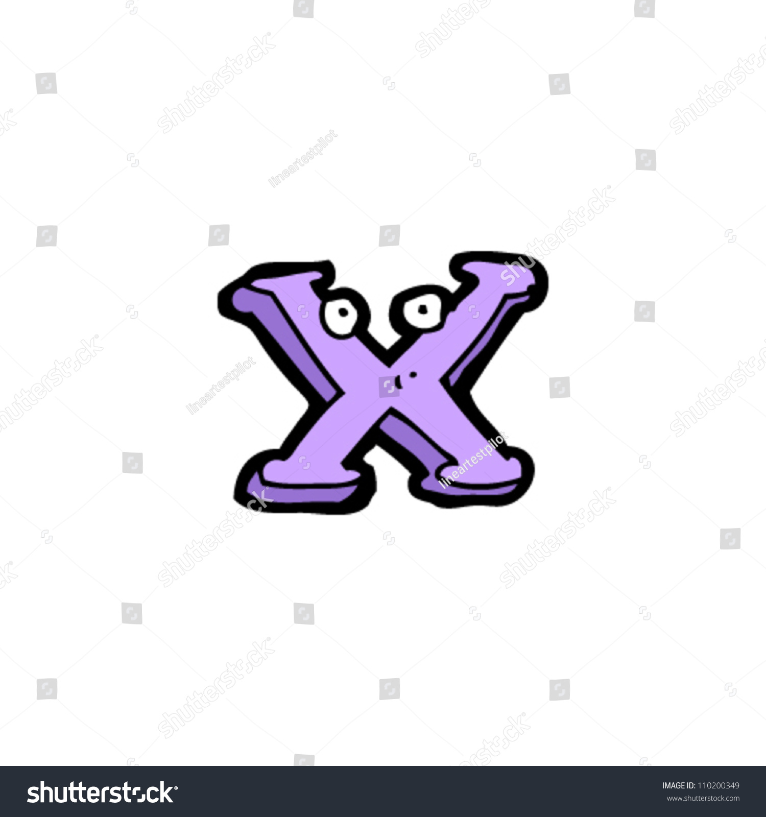 Cartoon Letter X Stock Vector (Royalty Free) 110200349
