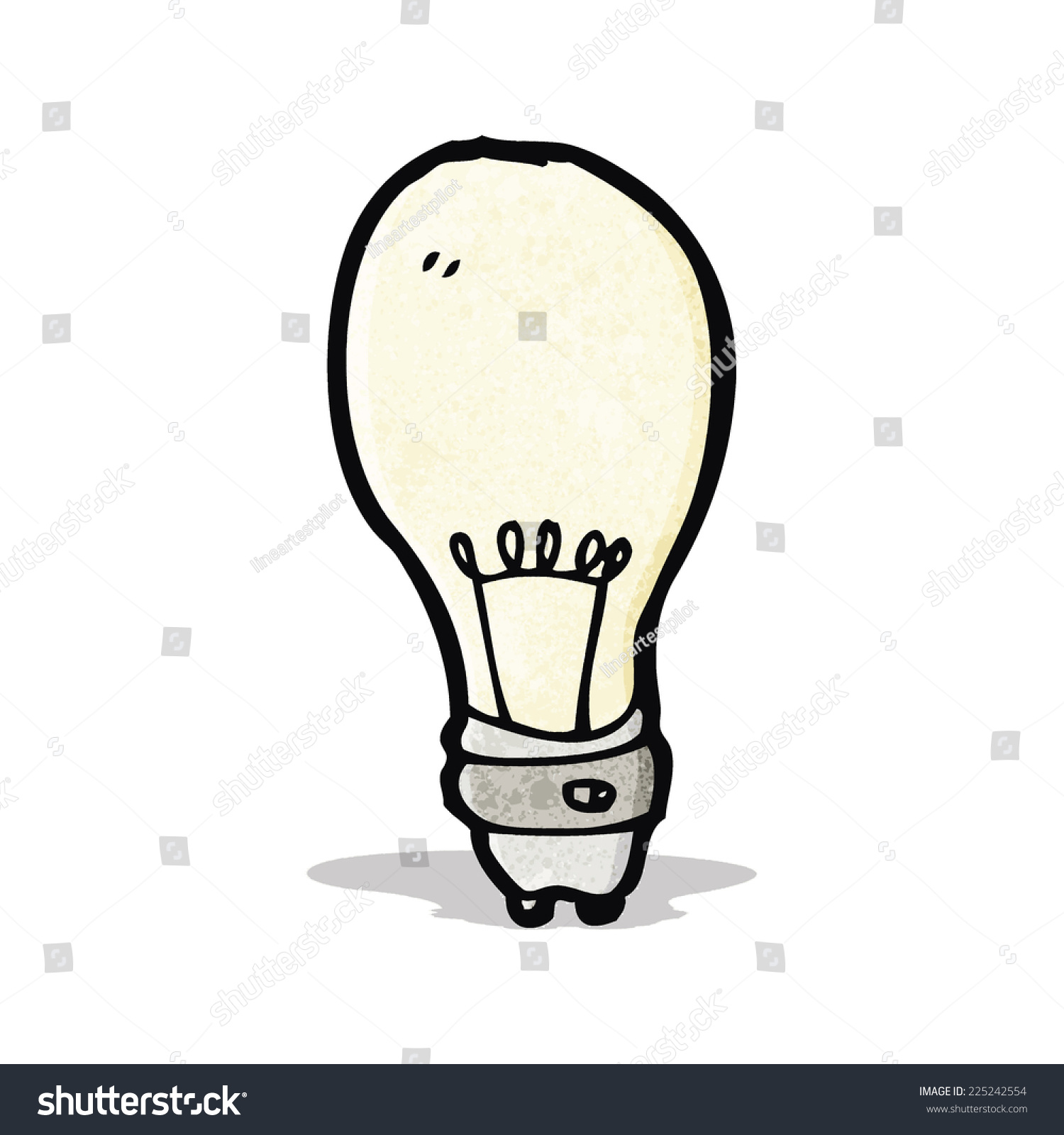 Cartoon Light Bulb Stock Vector (Royalty Free) 225242554