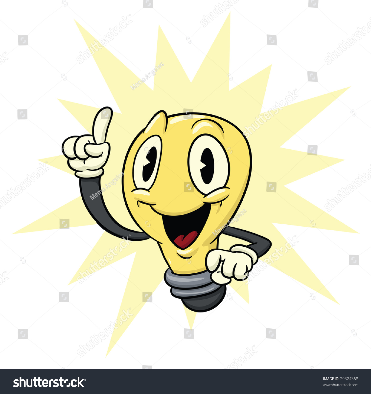 Cartoon Light Bulb Idea Stock Vector (Royalty Free) 29324368